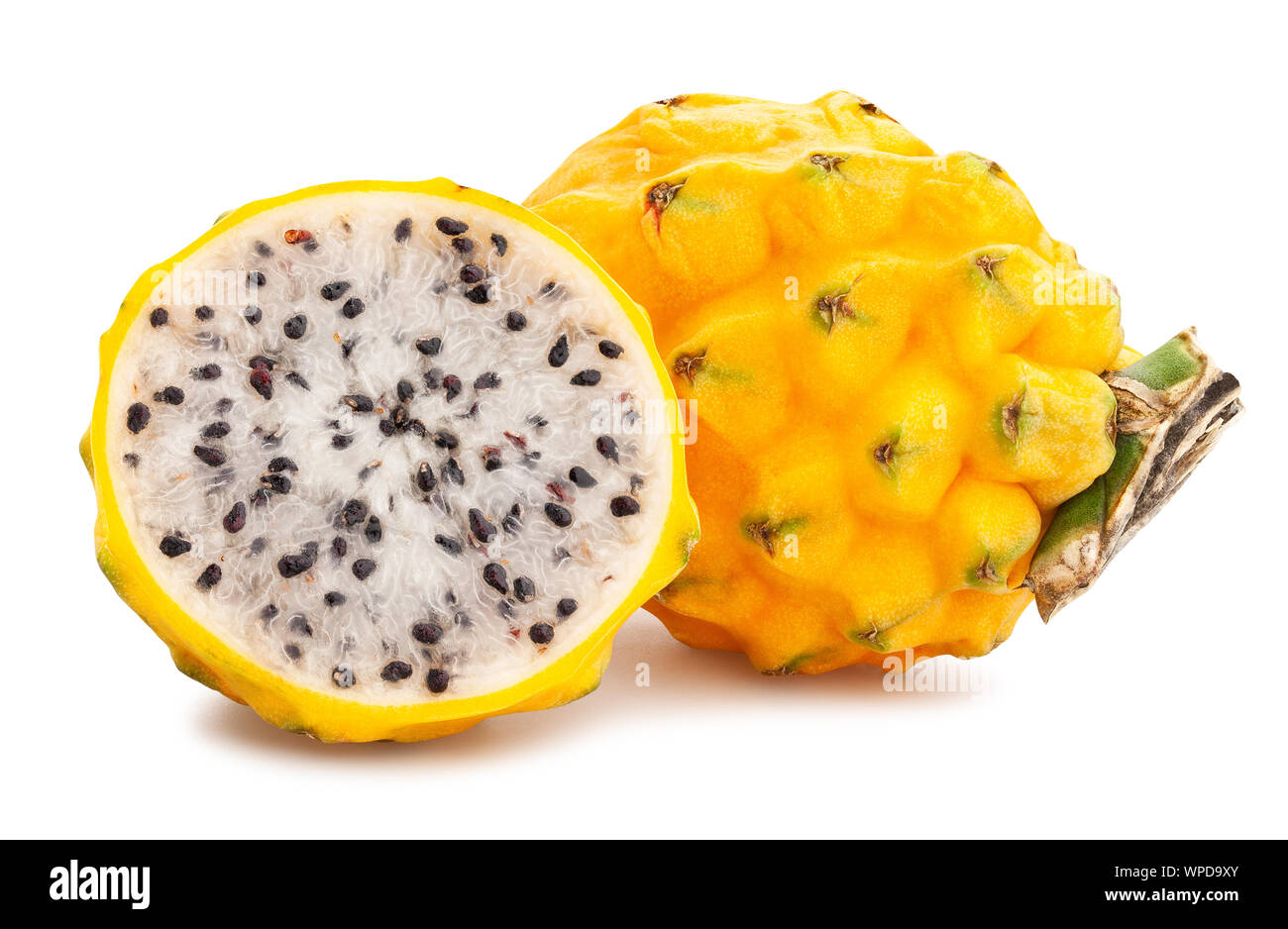 yellow dragonfruit pitahaya path isolated on white Stock Photo - Alamy