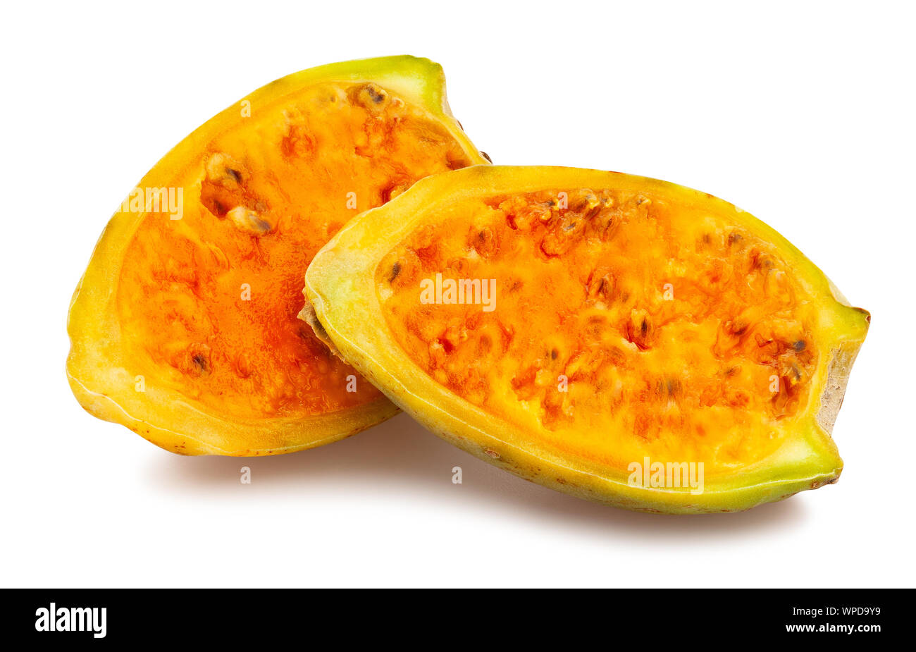 sliced prickly pear tuna fruit path isolated on white Stock Photo - Alamy