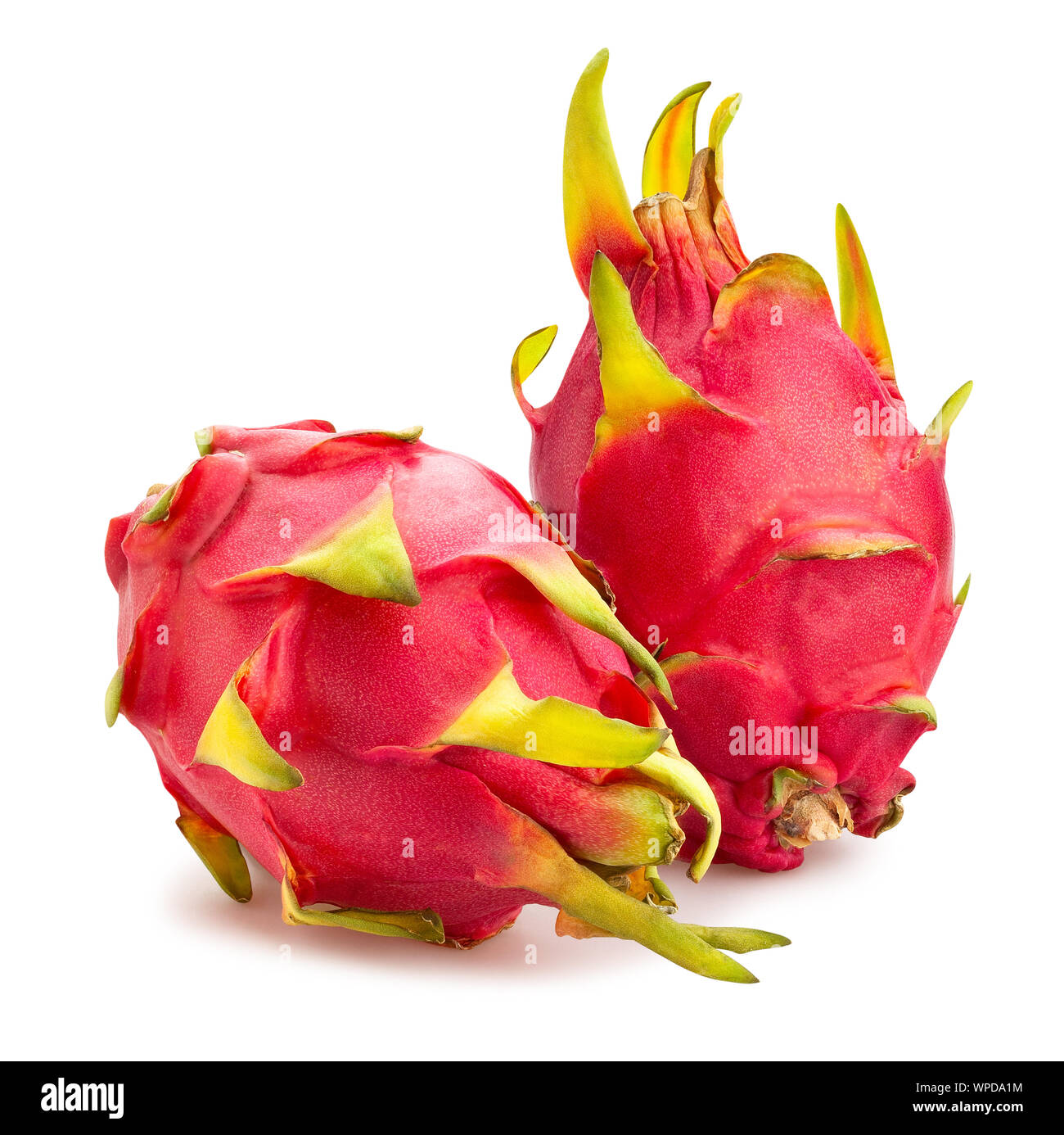 red dragonfruit pitahaya path isolated on white Stock Photo - Alamy
