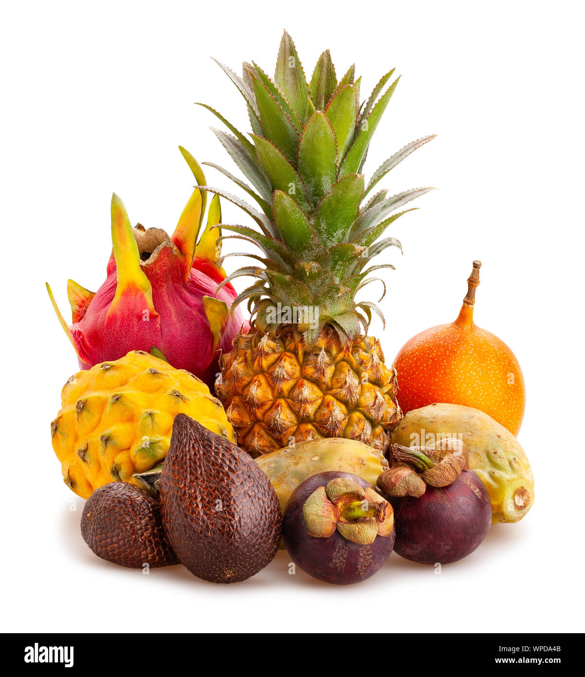 Tropical exotic fruits pineapple passion hi-res stock photography and ...