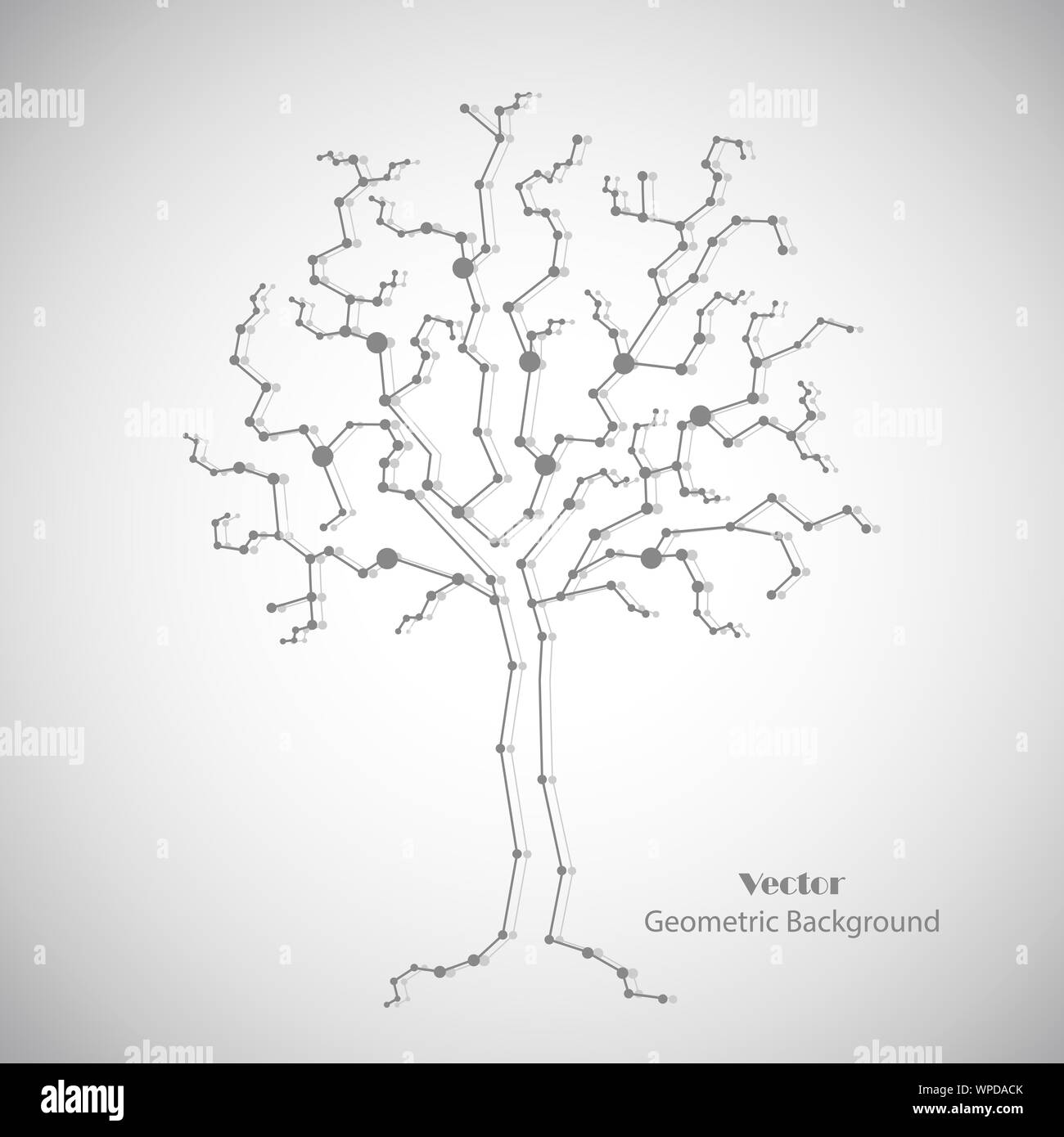White science tree made of connected lines and dots Stock Vector Image ...