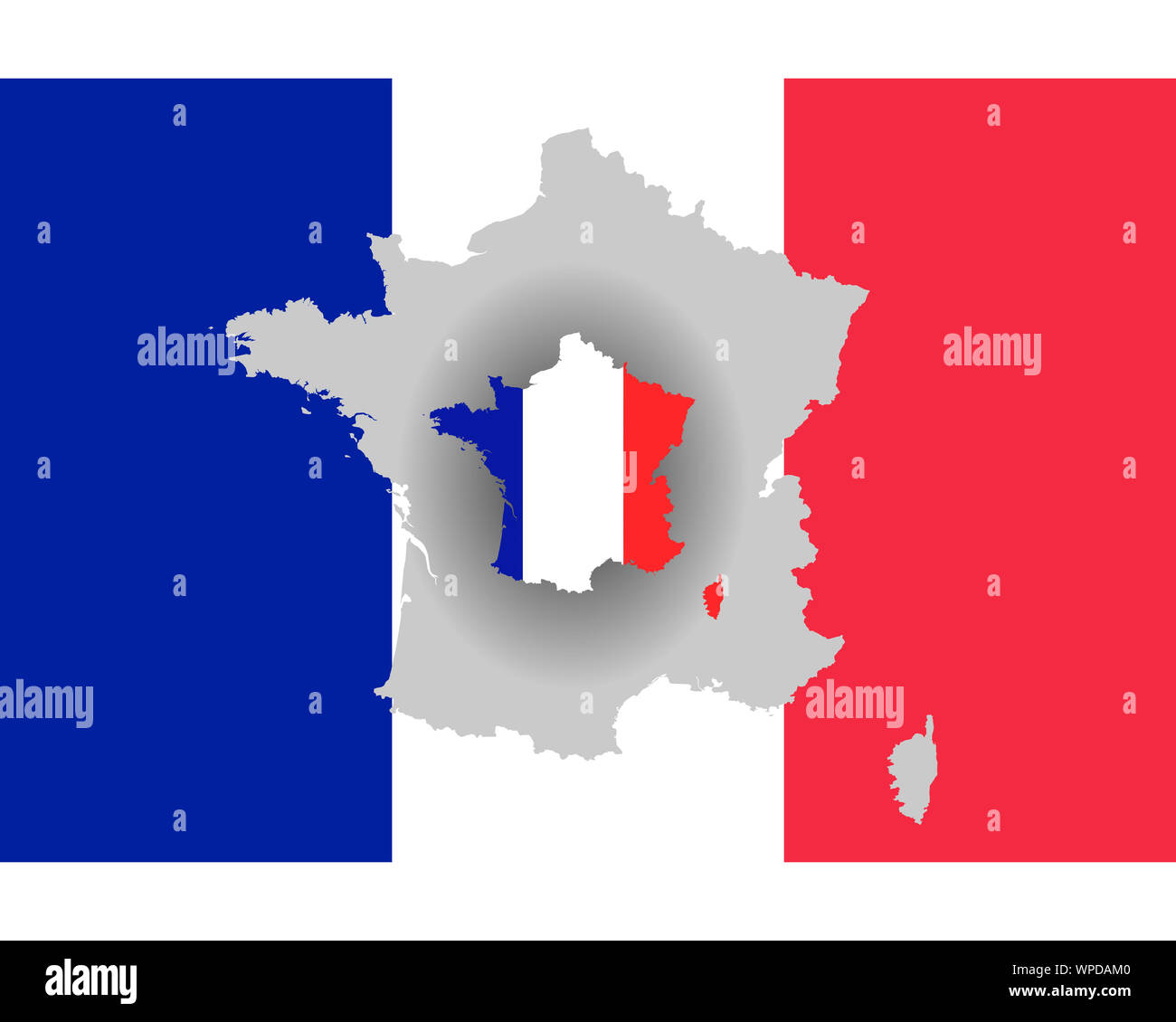 French flag and map Stock Photo - Alamy