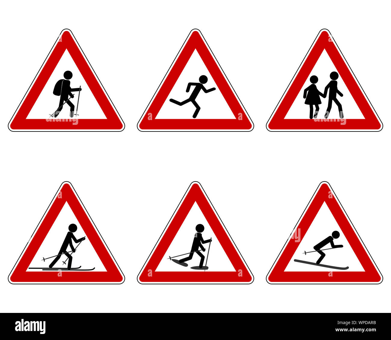 Snowshoeing sign Cut Out Stock Images & Pictures - Alamy