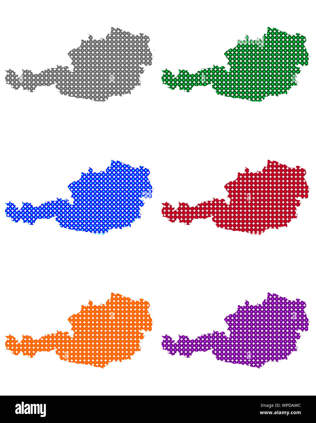 Maps of Austria in circles Stock Photo - Alamy