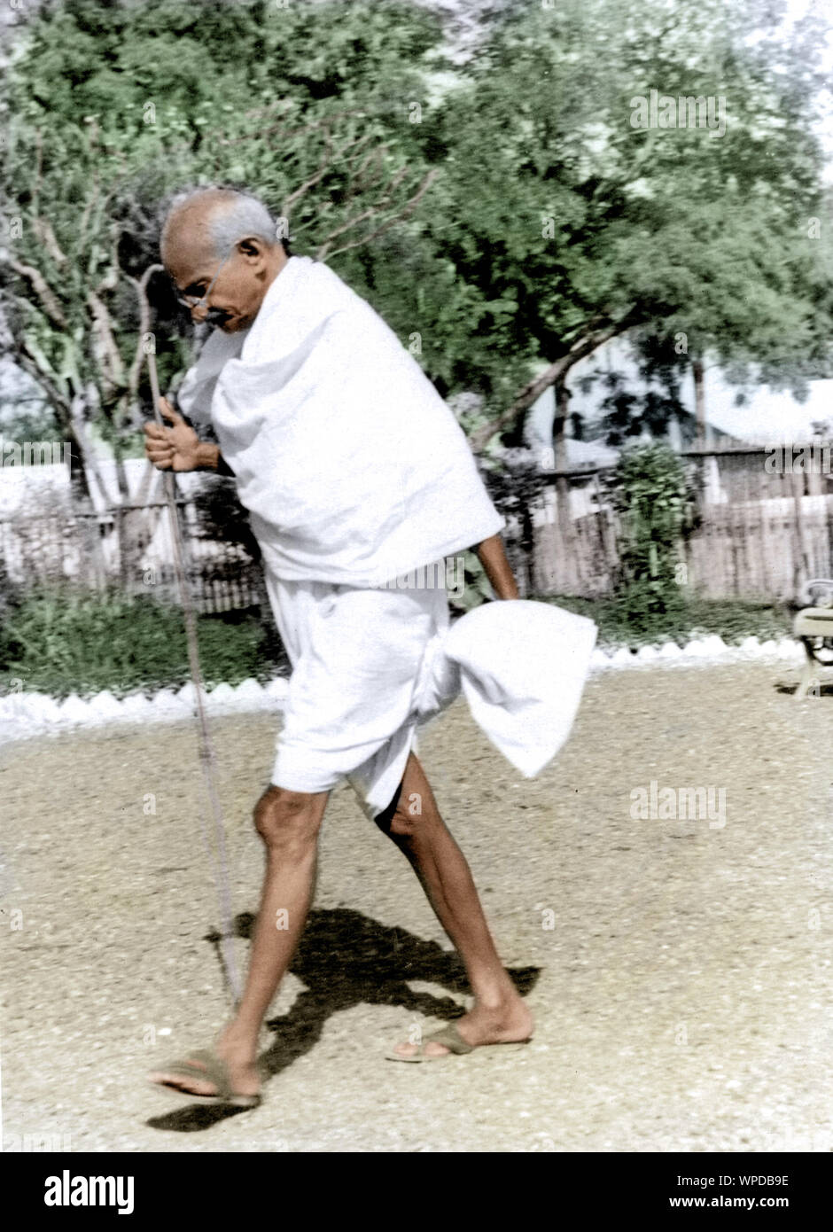 Mahatma Gandhi With Stick High Resolution Stock Photography and Images ...