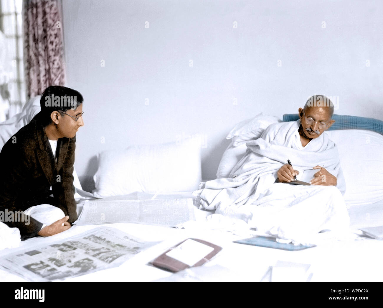 Mahatma Gandhi meeting with Bharat Anand, Bombay, Mumbai, Maharashtra ...