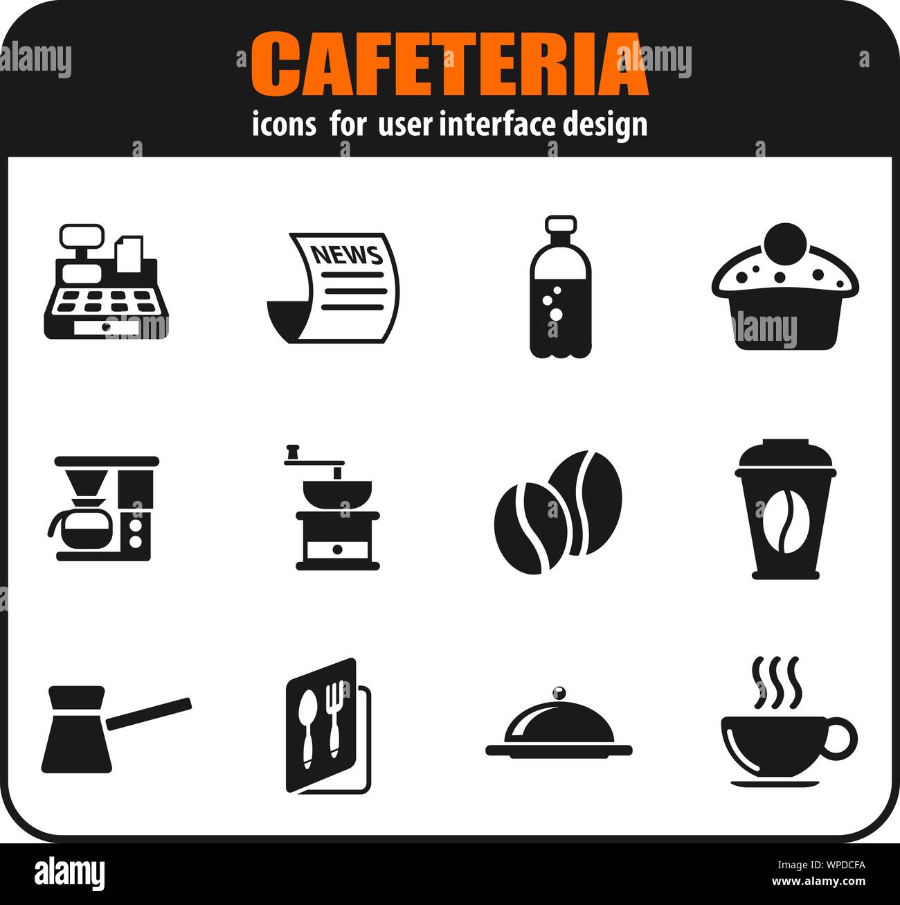 cafeteria icon set Stock Vector Image & Art - Alamy