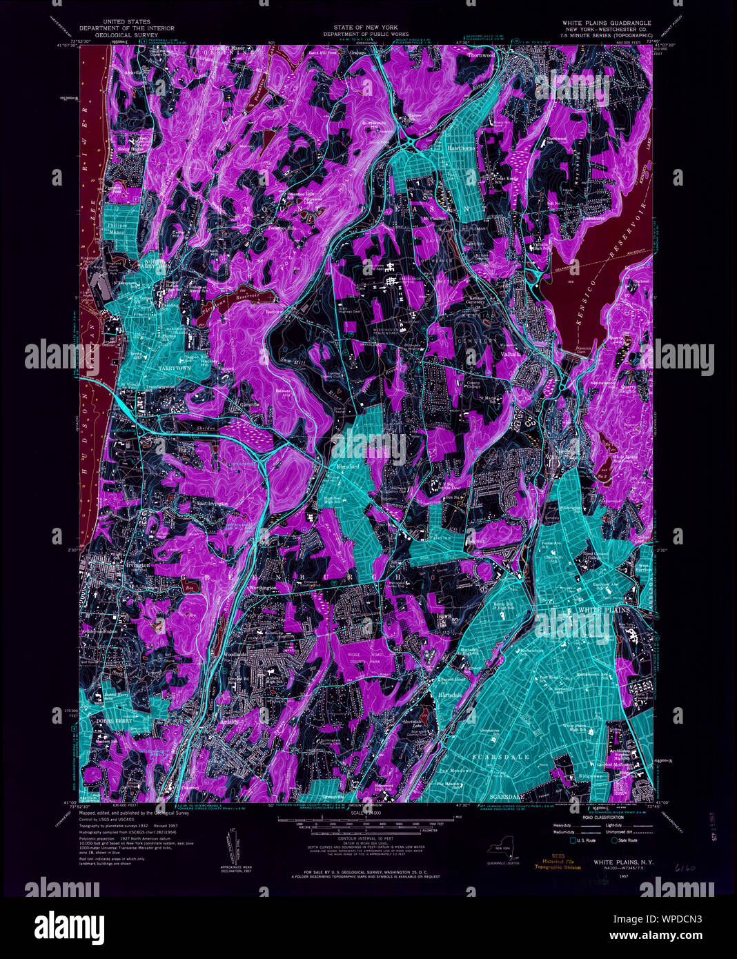 New York NY White Plains 140270 1957 24000 Inverted Restoration Stock ...
