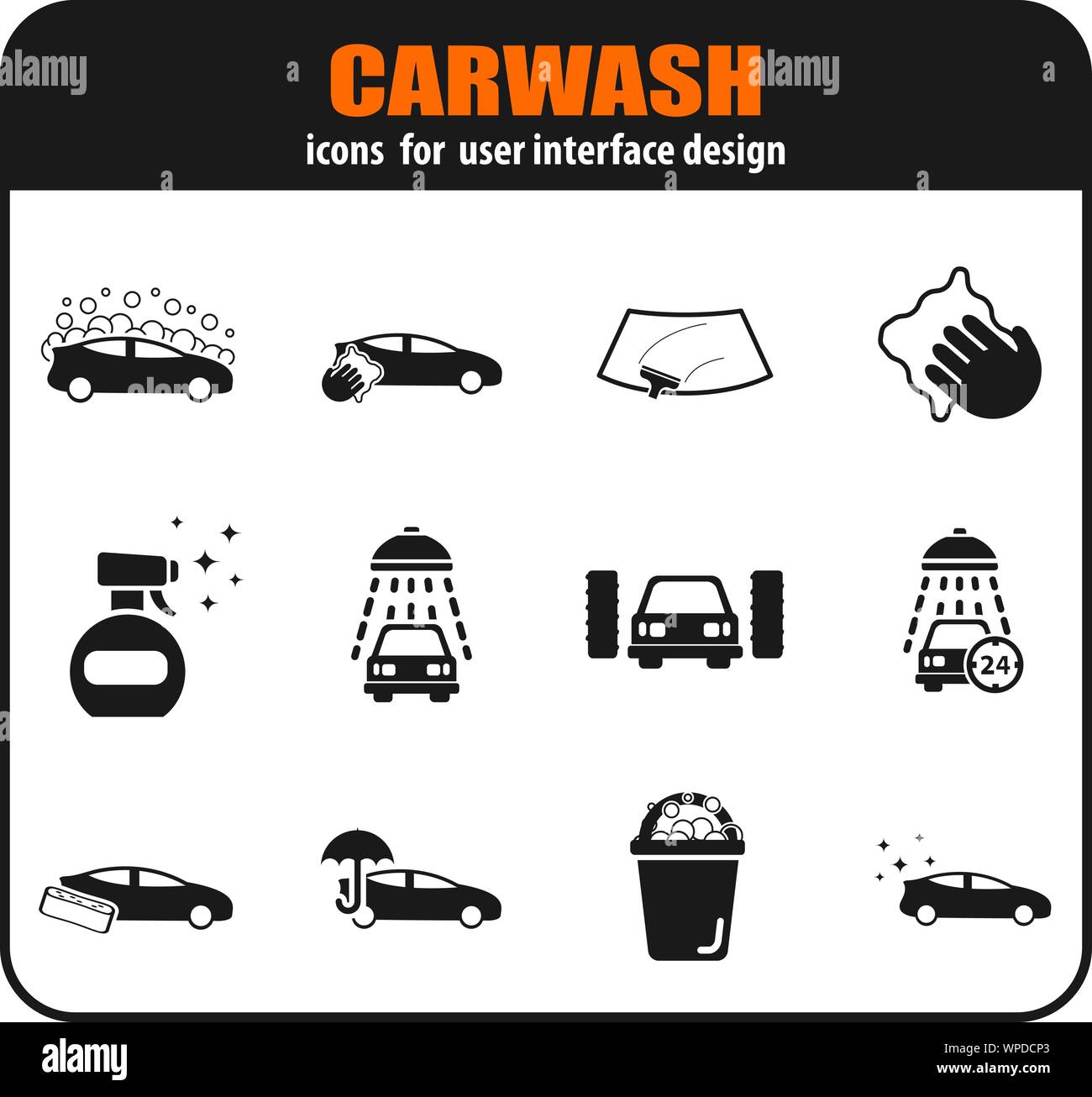 carwash icon set Stock Vector Image & Art - Alamy