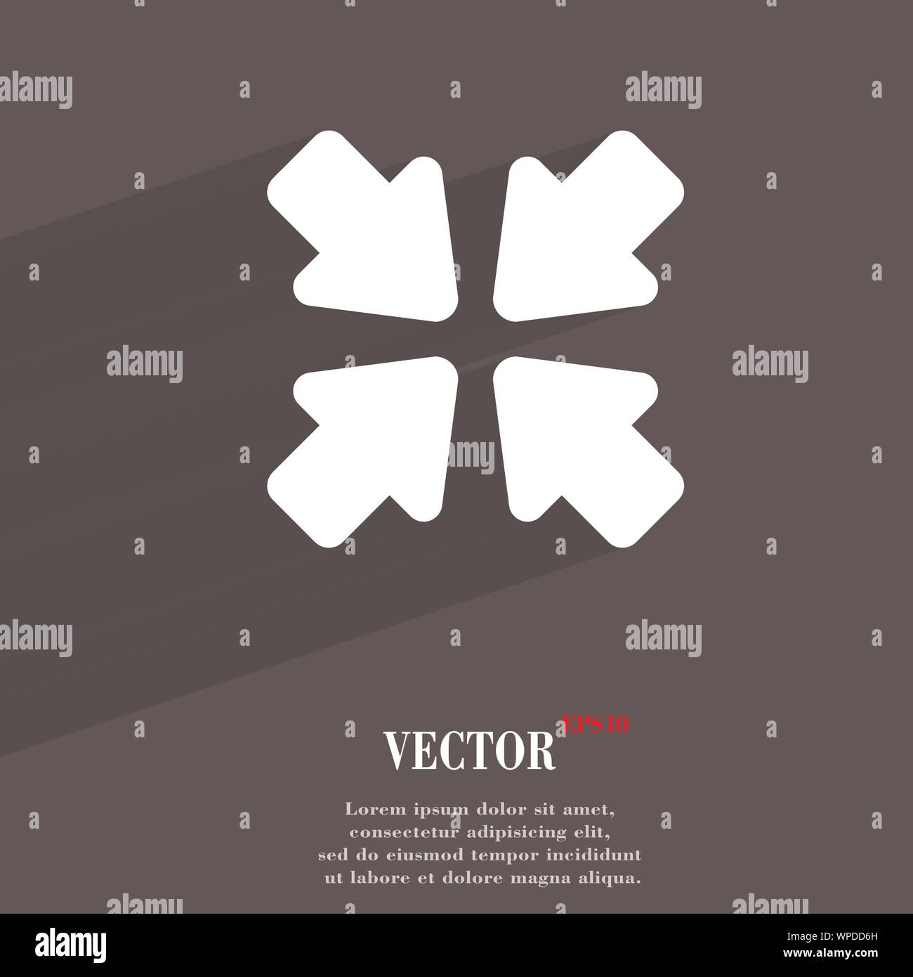 turn to full screen icon symbol Flat modern web design with long shadow ...