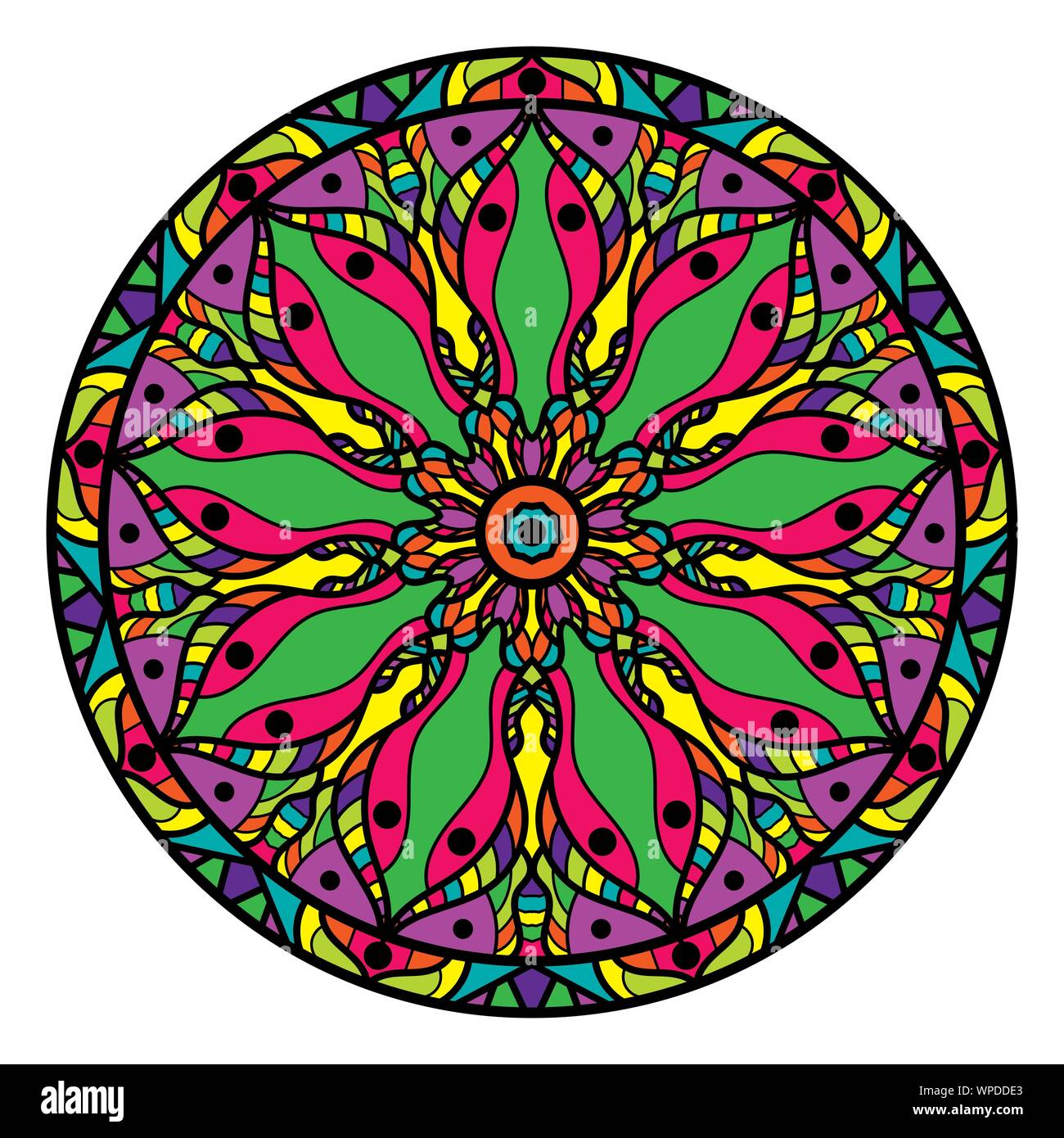 Colorful mandala on a white background Stock Vector Image & Art - Alamy