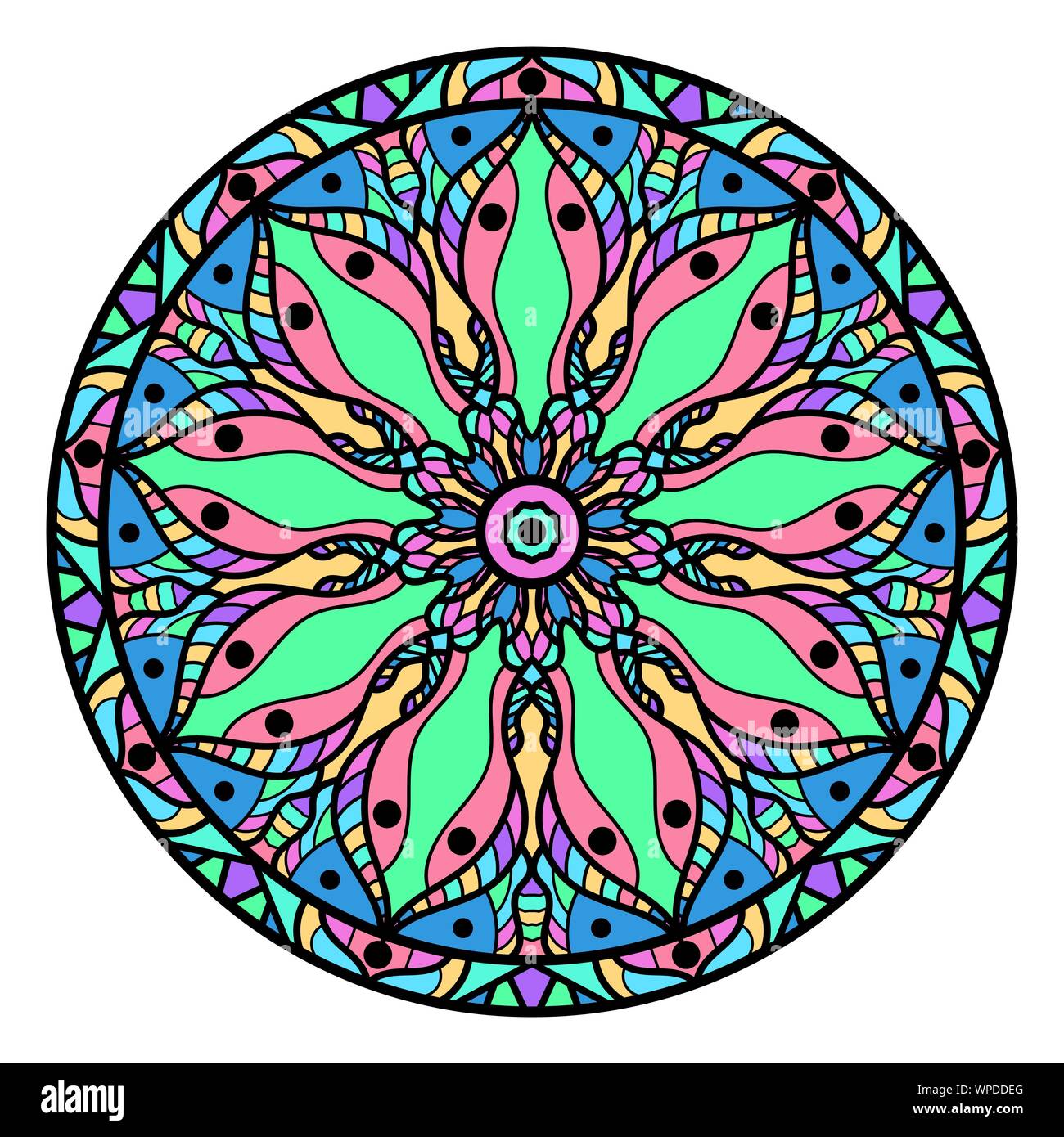 Colorful mandala on a white background Stock Vector Image & Art - Alamy