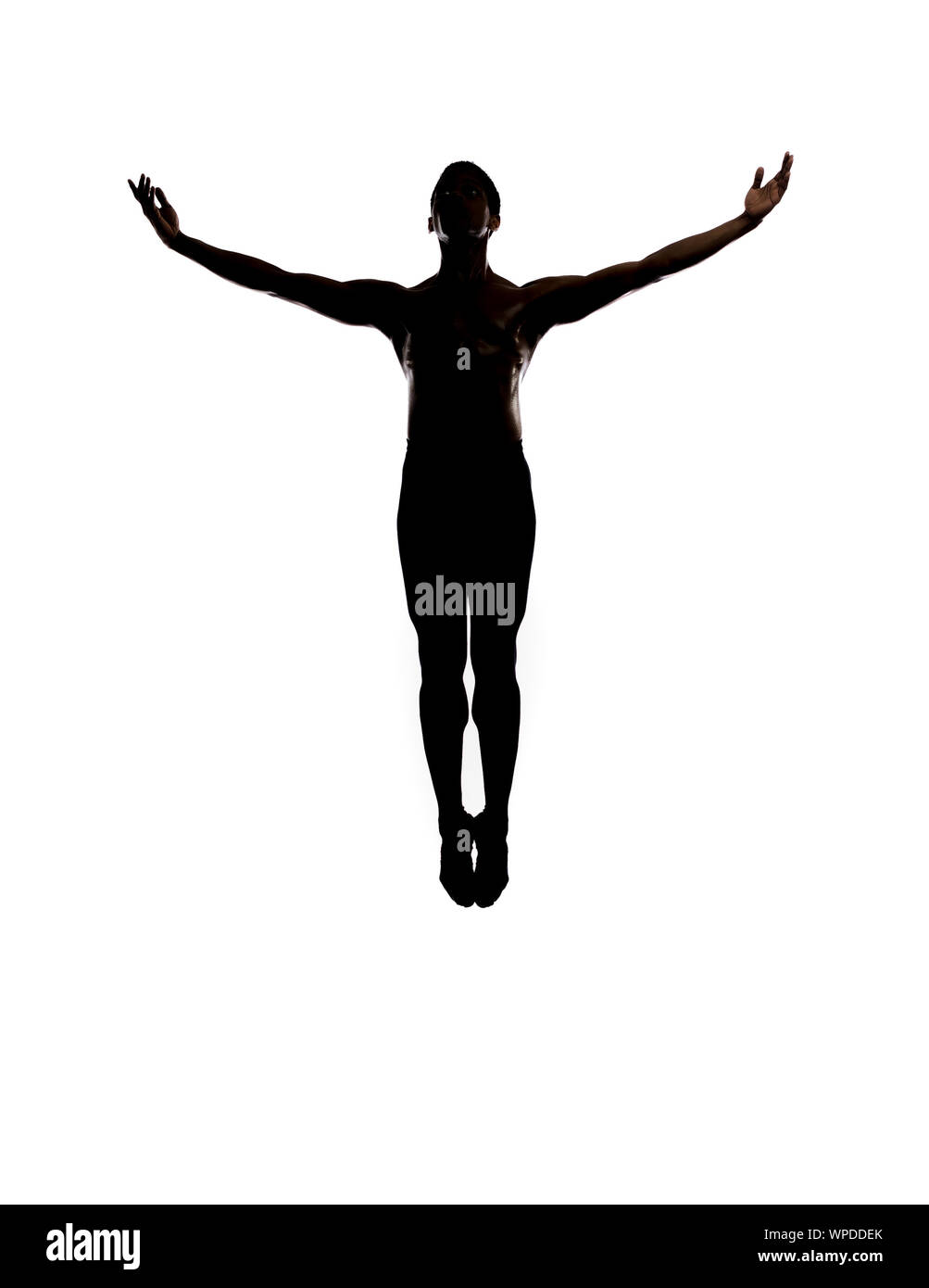 Woman leaping silhouette hi-res stock photography and images - Alamy