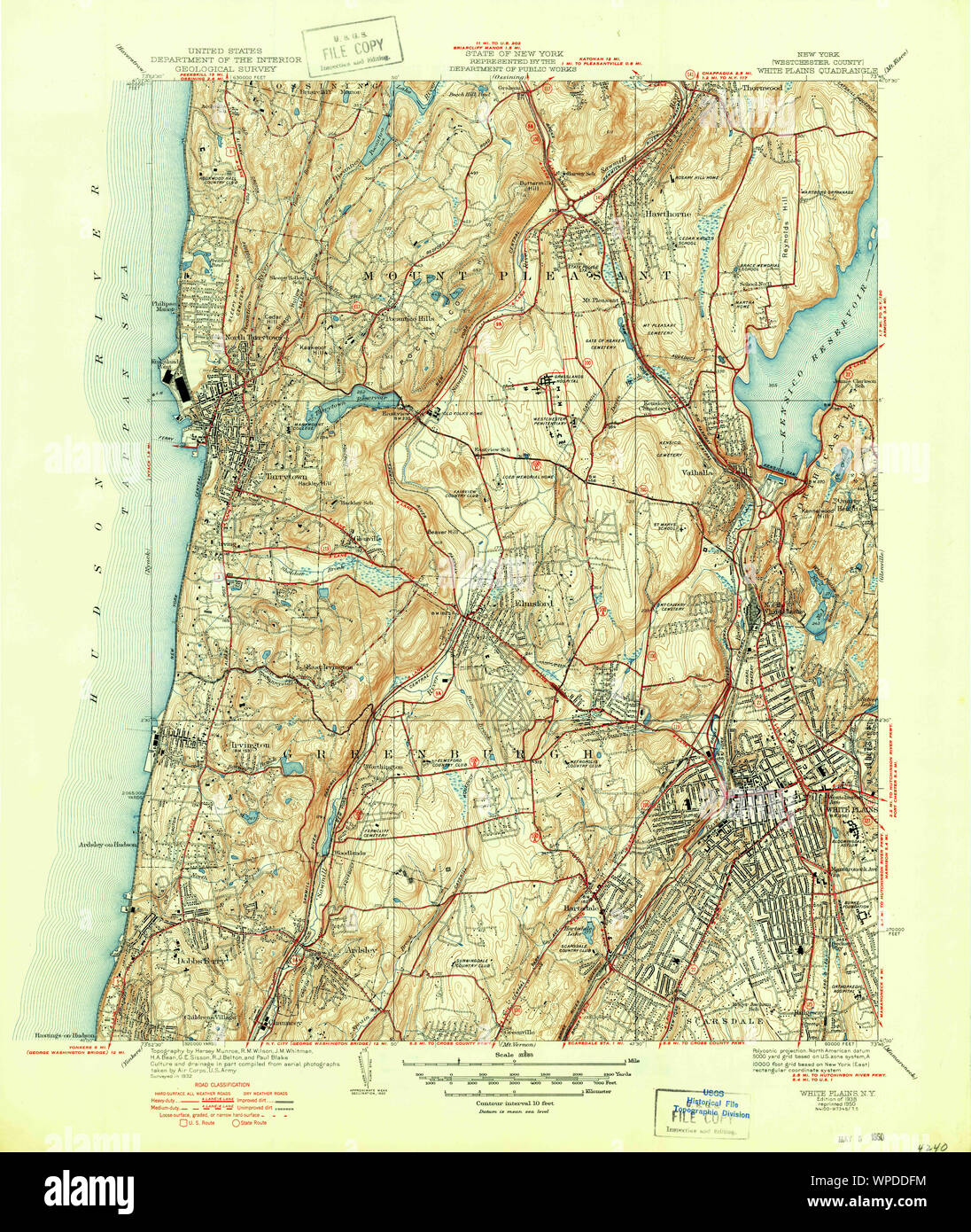 New York NY White Plains 140280 1938 31680 Restoration Stock Photo - Alamy
