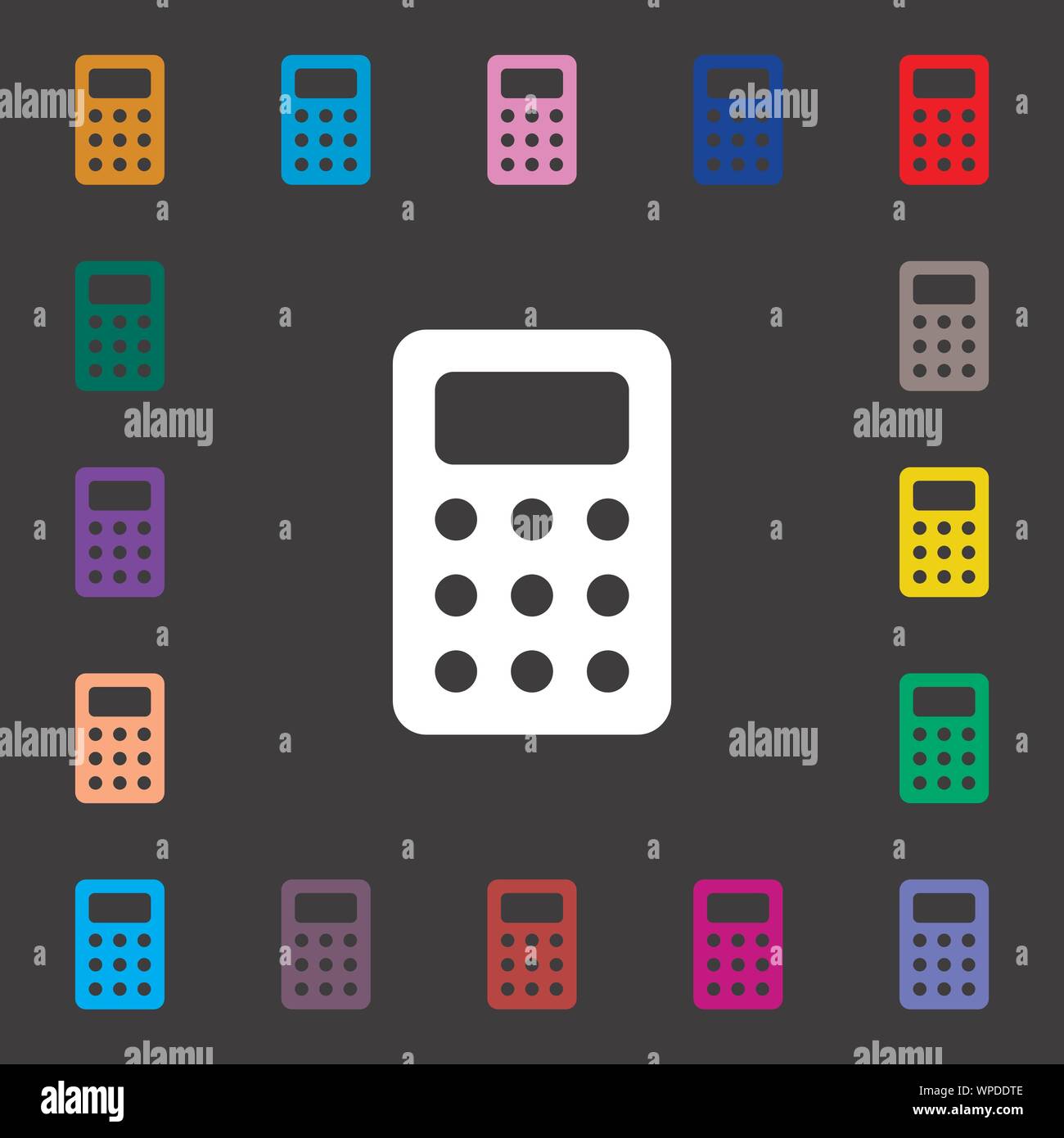 Calculator, Bookkeeping icon sign. Lots of colorful symbols for your ...