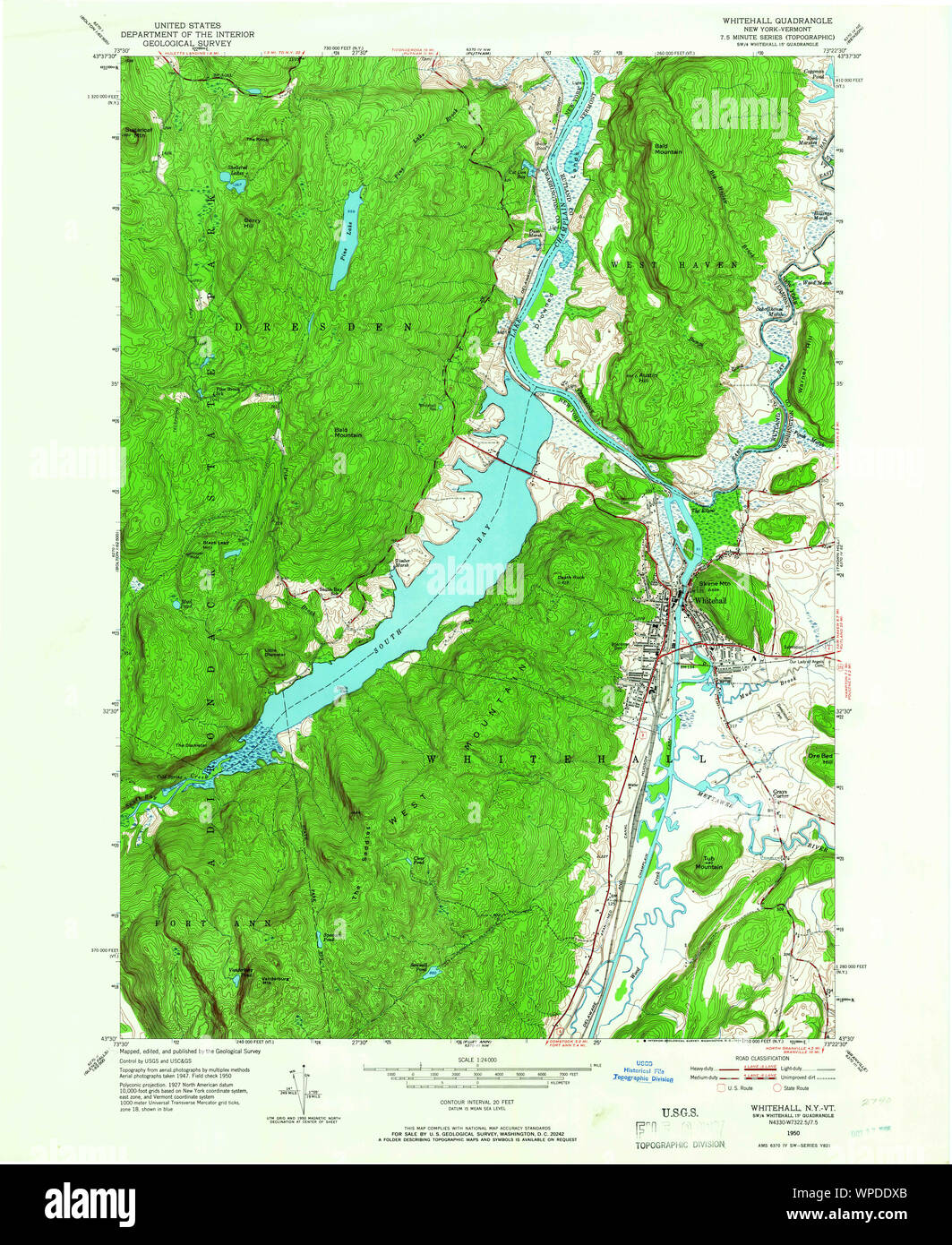 Map of whitehall new york hi-res stock photography and images - Alamy
