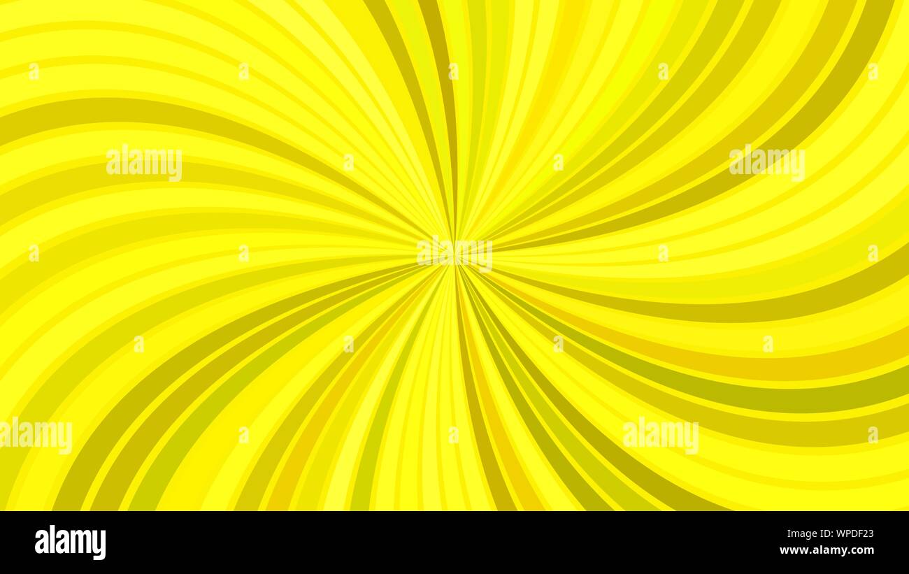 Yellow psychedelic abstract swirl stripe background - vector curved ...