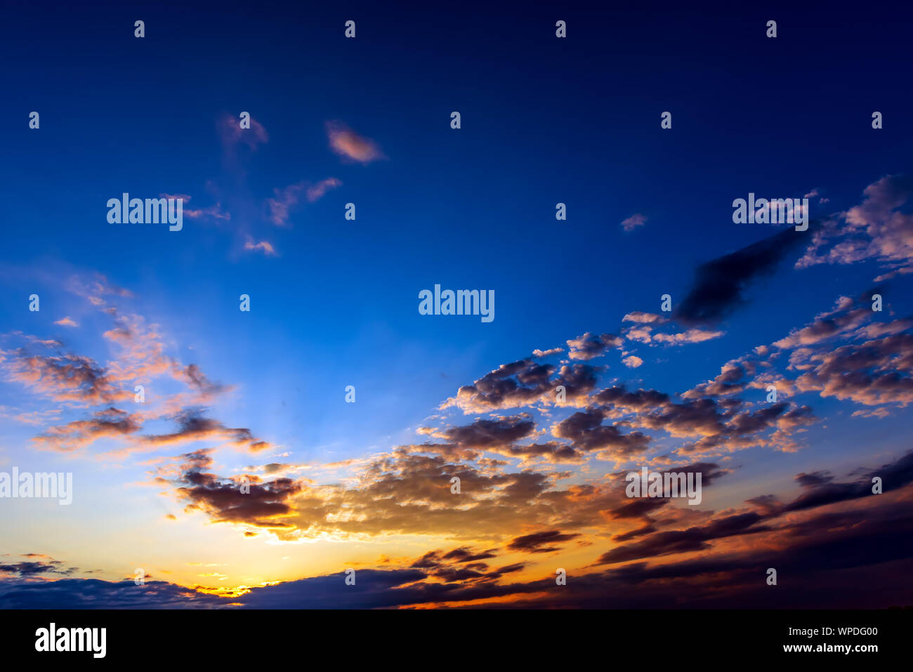 Beautiful sky with sunset hi-res stock photography and images - Alamy