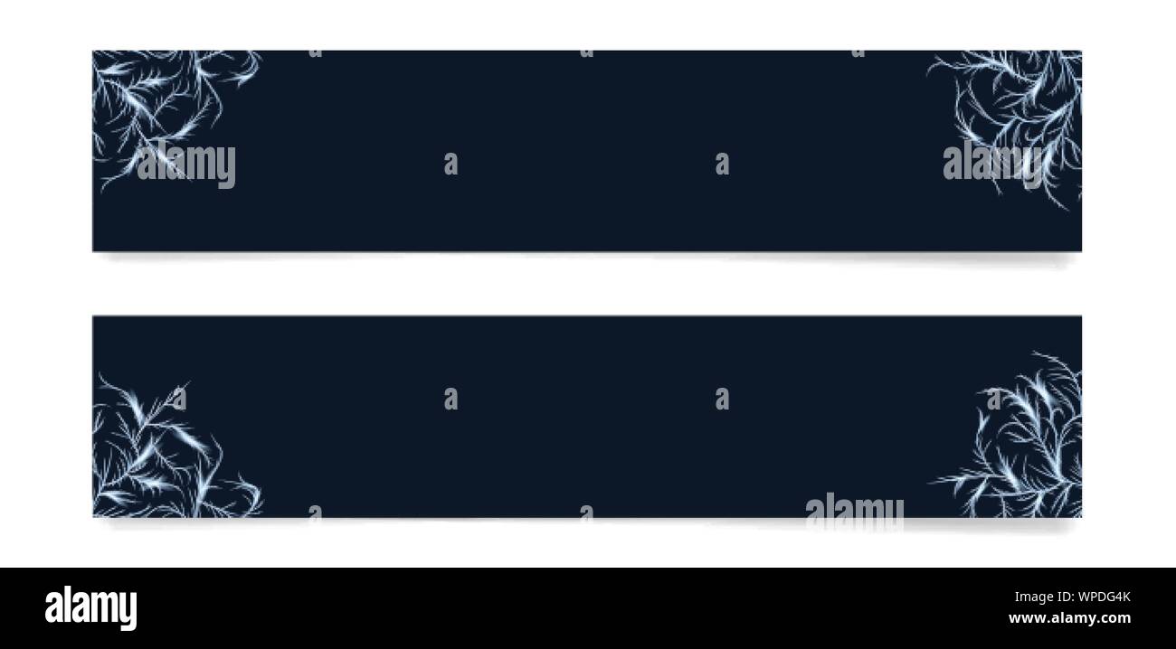 Frost corners overlay. Tangled patterns of ice crystals decoration ...