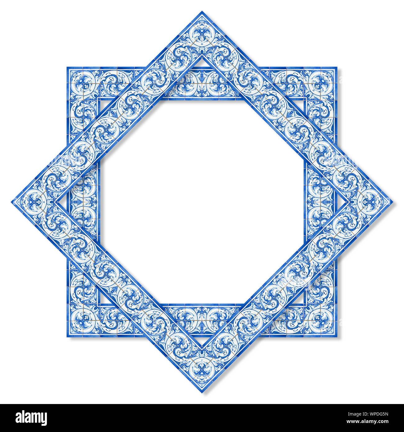 Frame design with typical portuguese decorations with colored ceramic ...