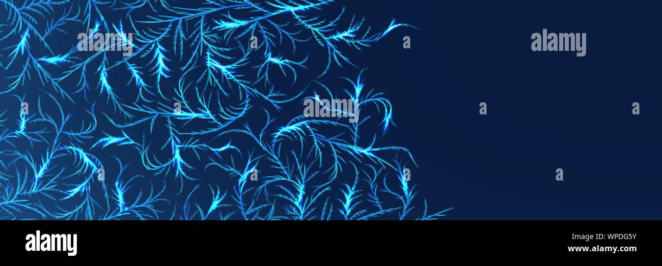 Web banner with frost ornament. Ice crystals pattern overlay Stock ...