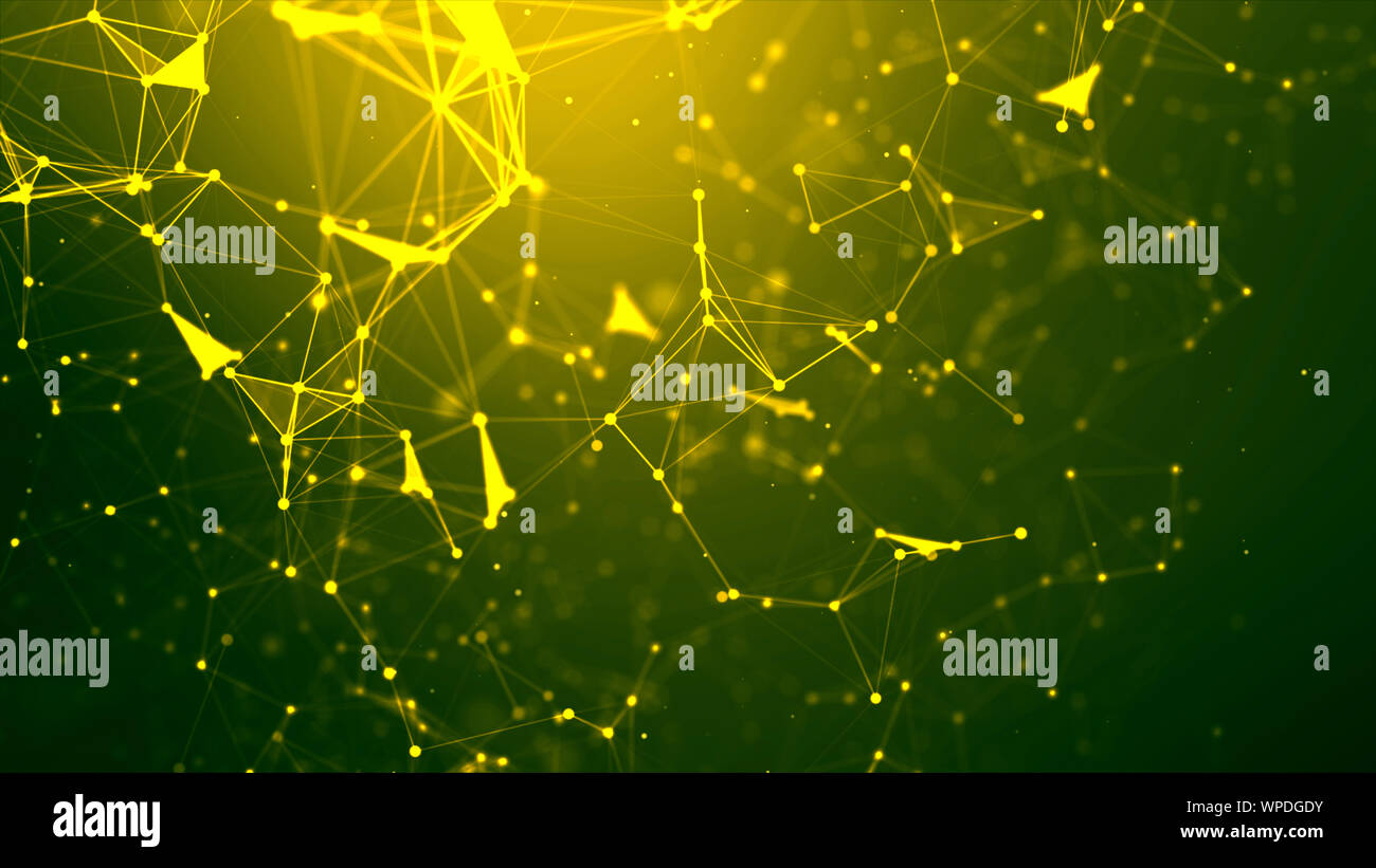 Abstract background Dot and connect line for cyber technology ...