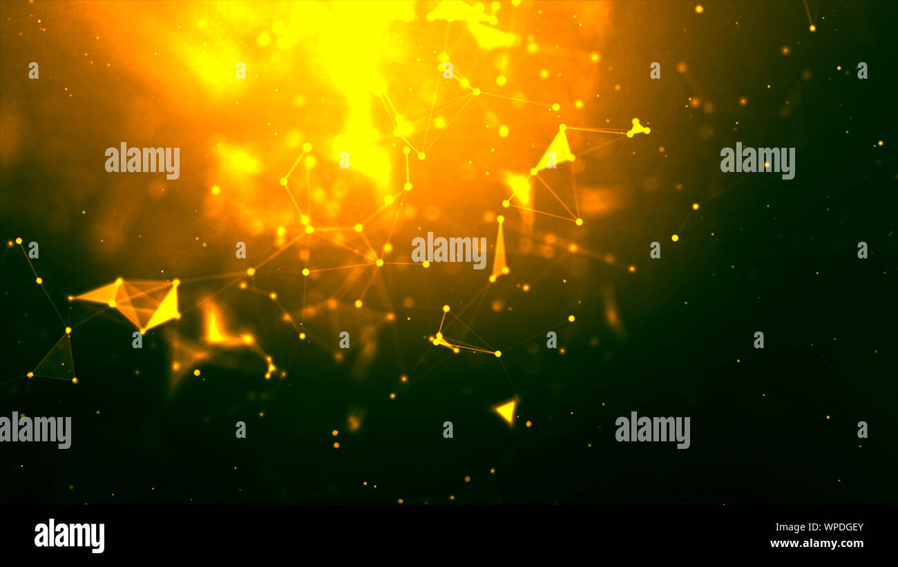 Abstract background Dot and connect line for cyber technology ...