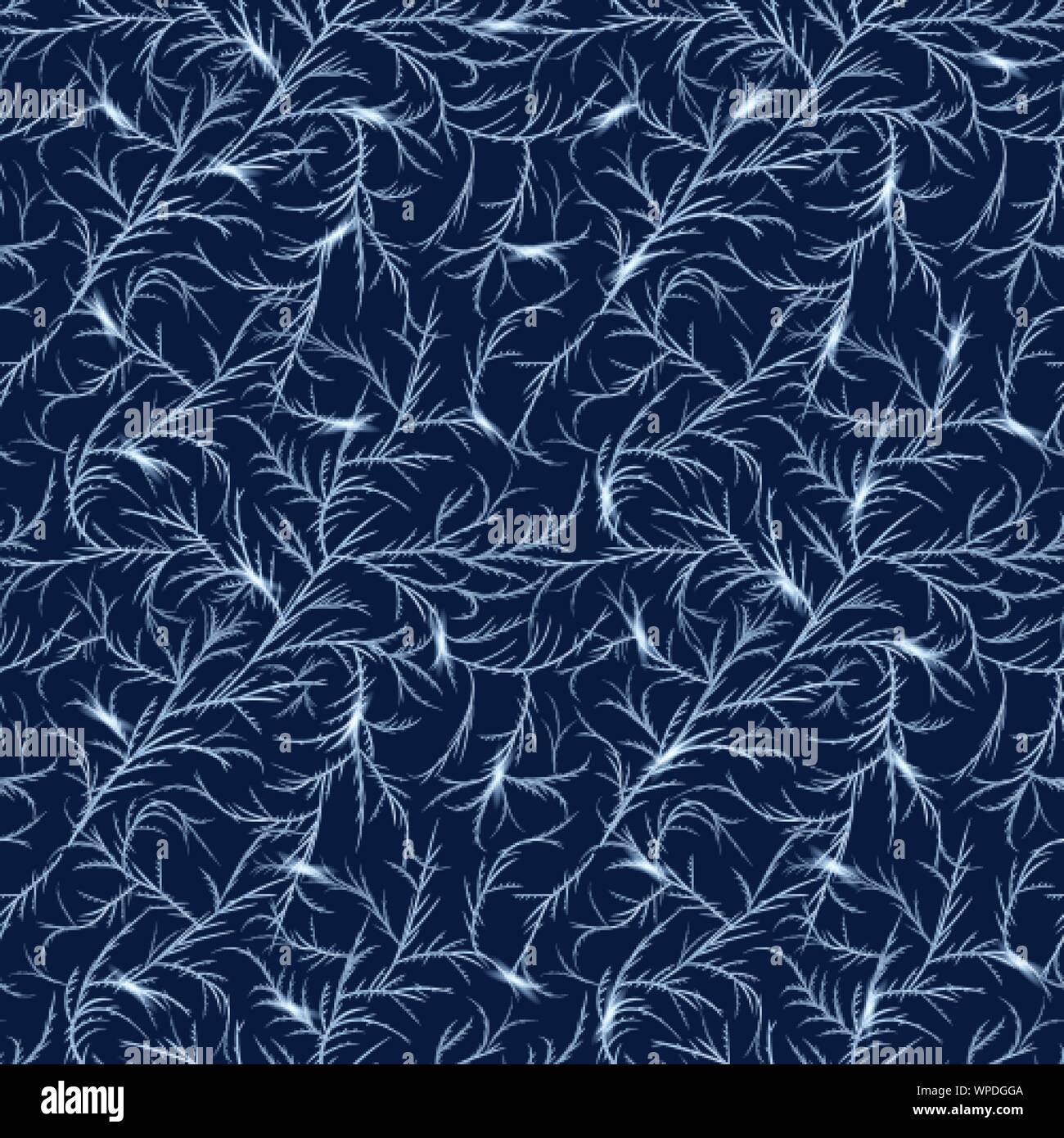 Seamless winter frost pattern. Tile texture with tangled ornament of ...