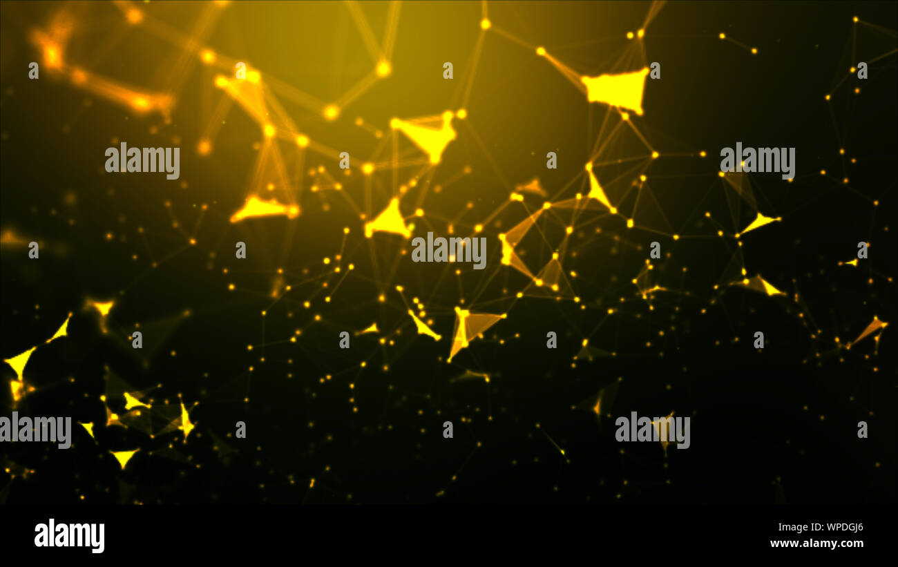 Abstract background Dot and connect line for cyber technology ...