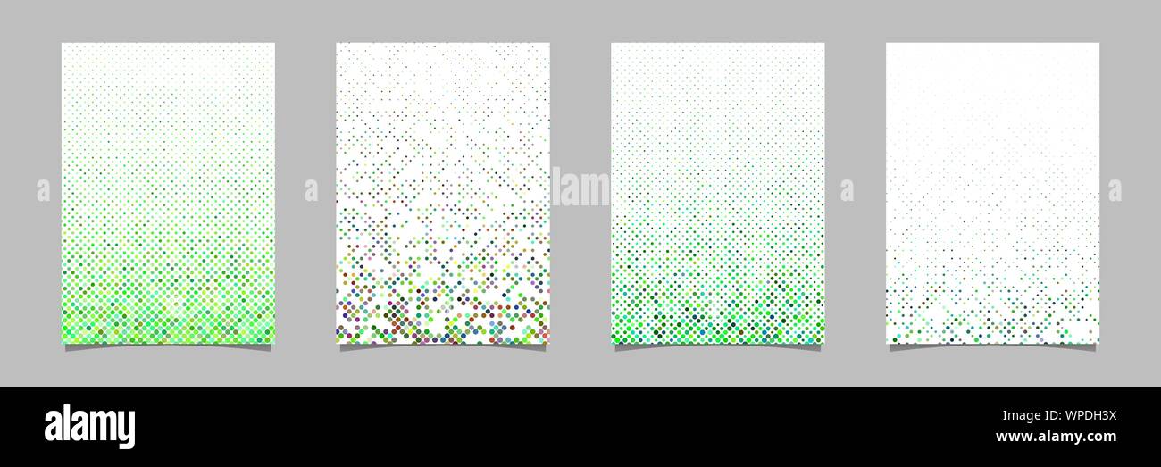 Geometrical dot pattern flyer template background set - vector graphics ...