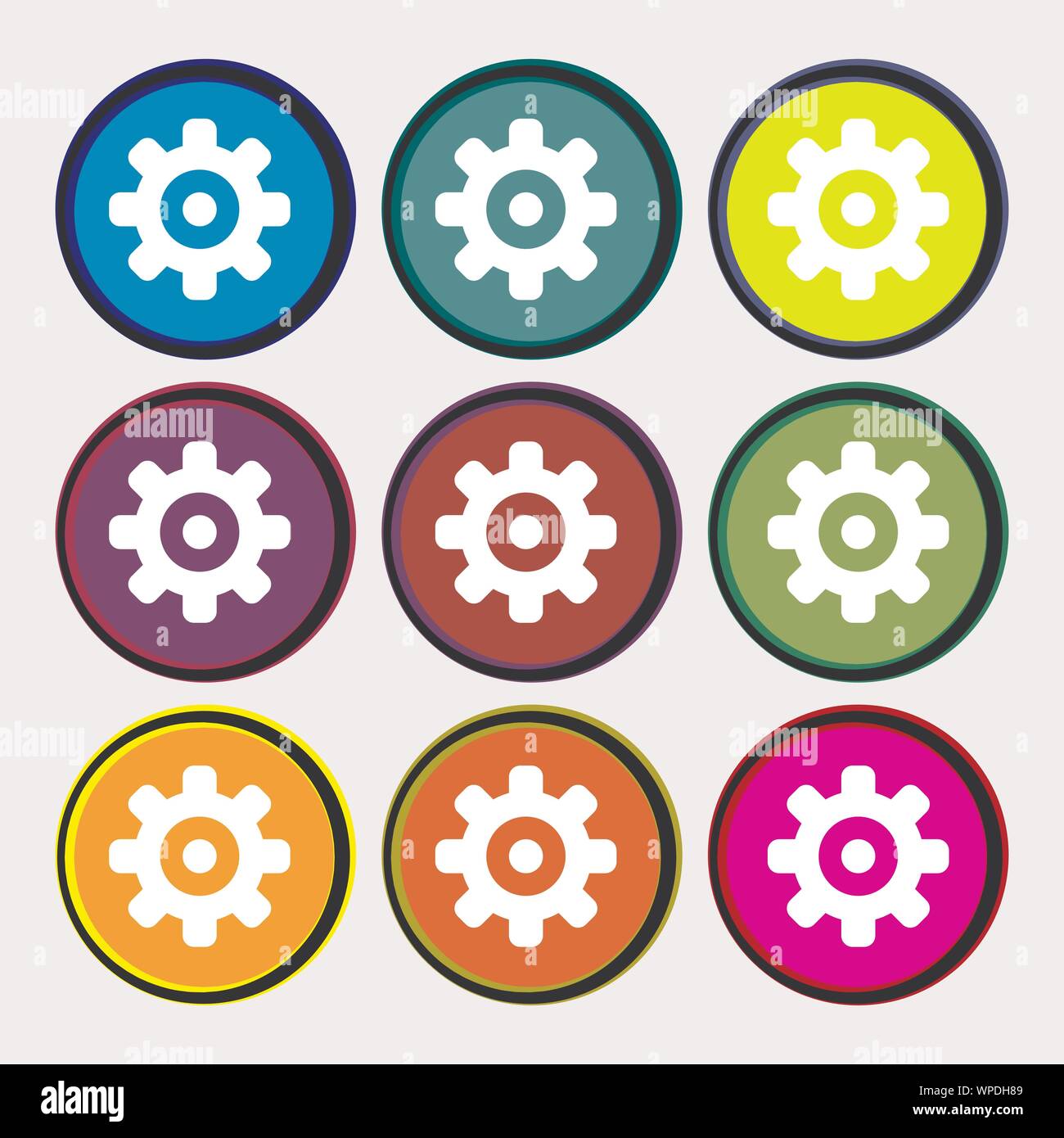 Cog settings, Cogwheel gear mechanism Stock Vector Image & Art - Alamy
