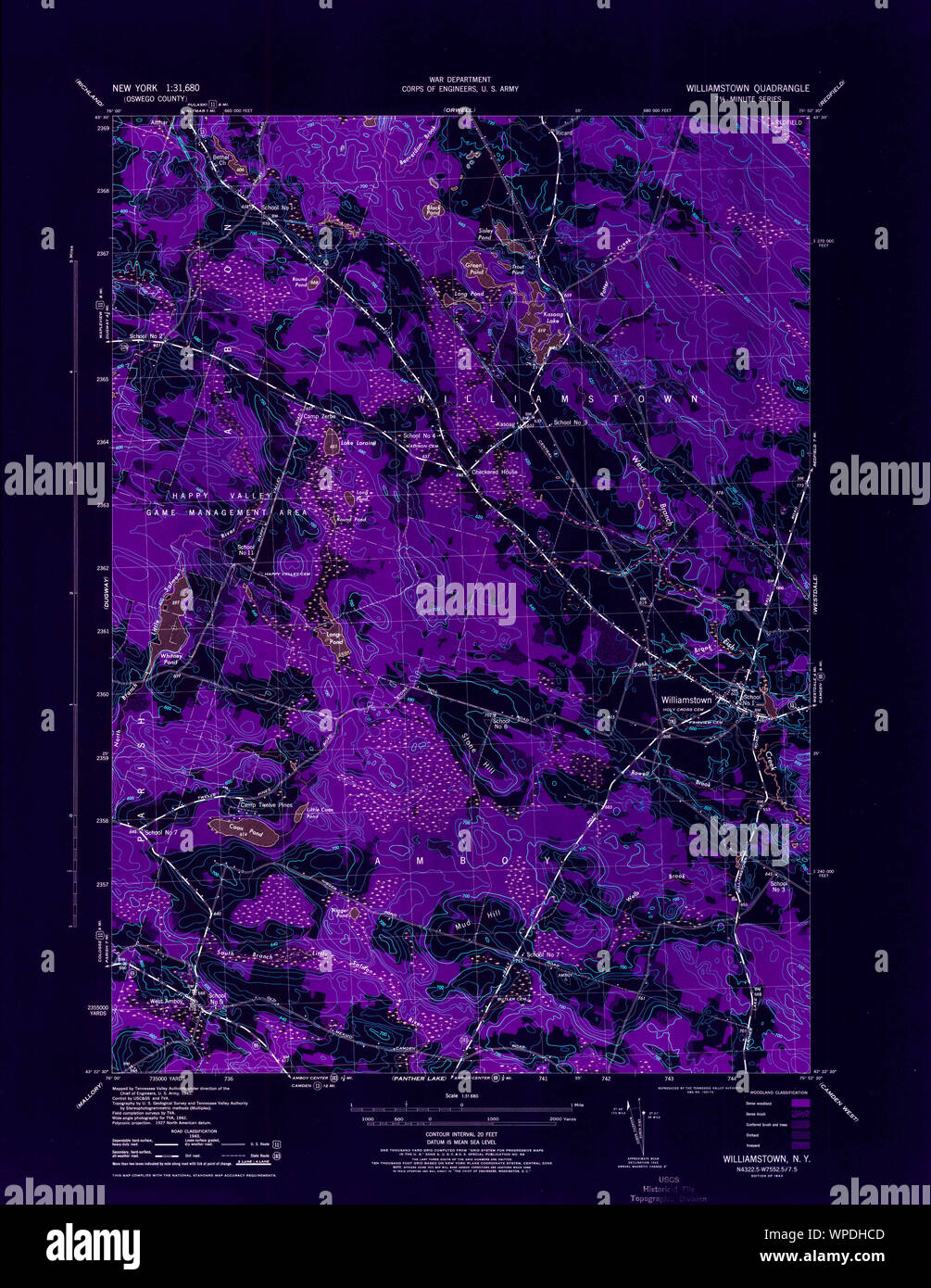 New York NY Williamstown 140305 1943 31680 Inverted Restoration Stock ...