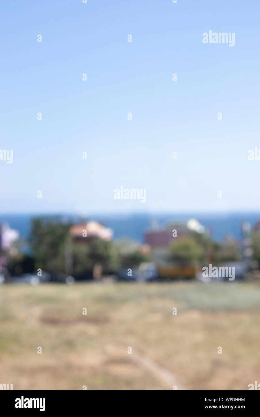 Blurred landscape background, clear sky Stock Photo - Alamy