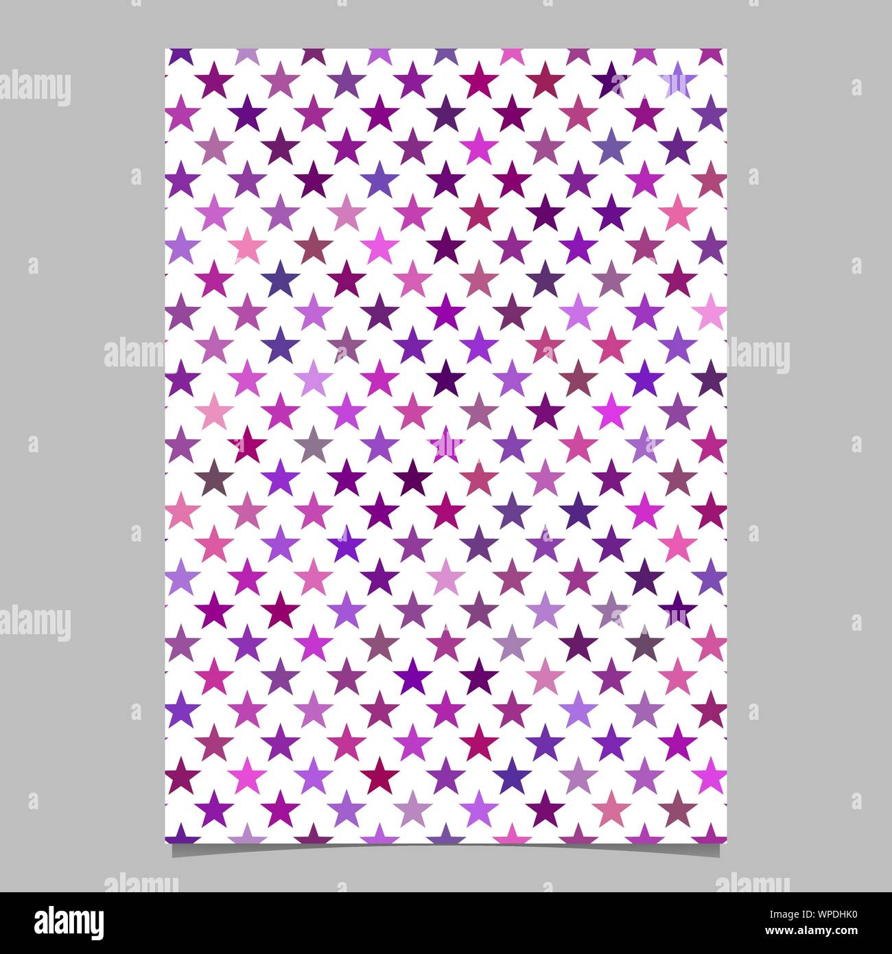 Repeating Star Pattern Brochure Template Vector Illustration Stock
