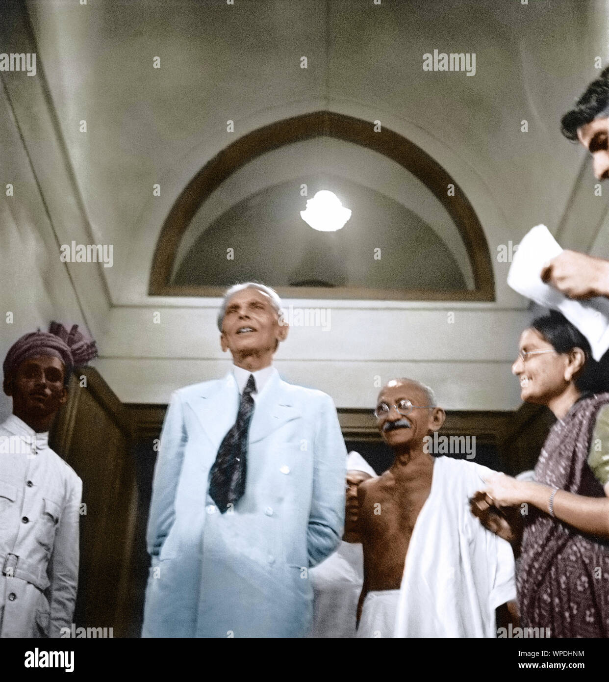 Mahatma Gandhi meeting Muhammad Ali Jinnah, Mumbai, Maharashtra, India ...