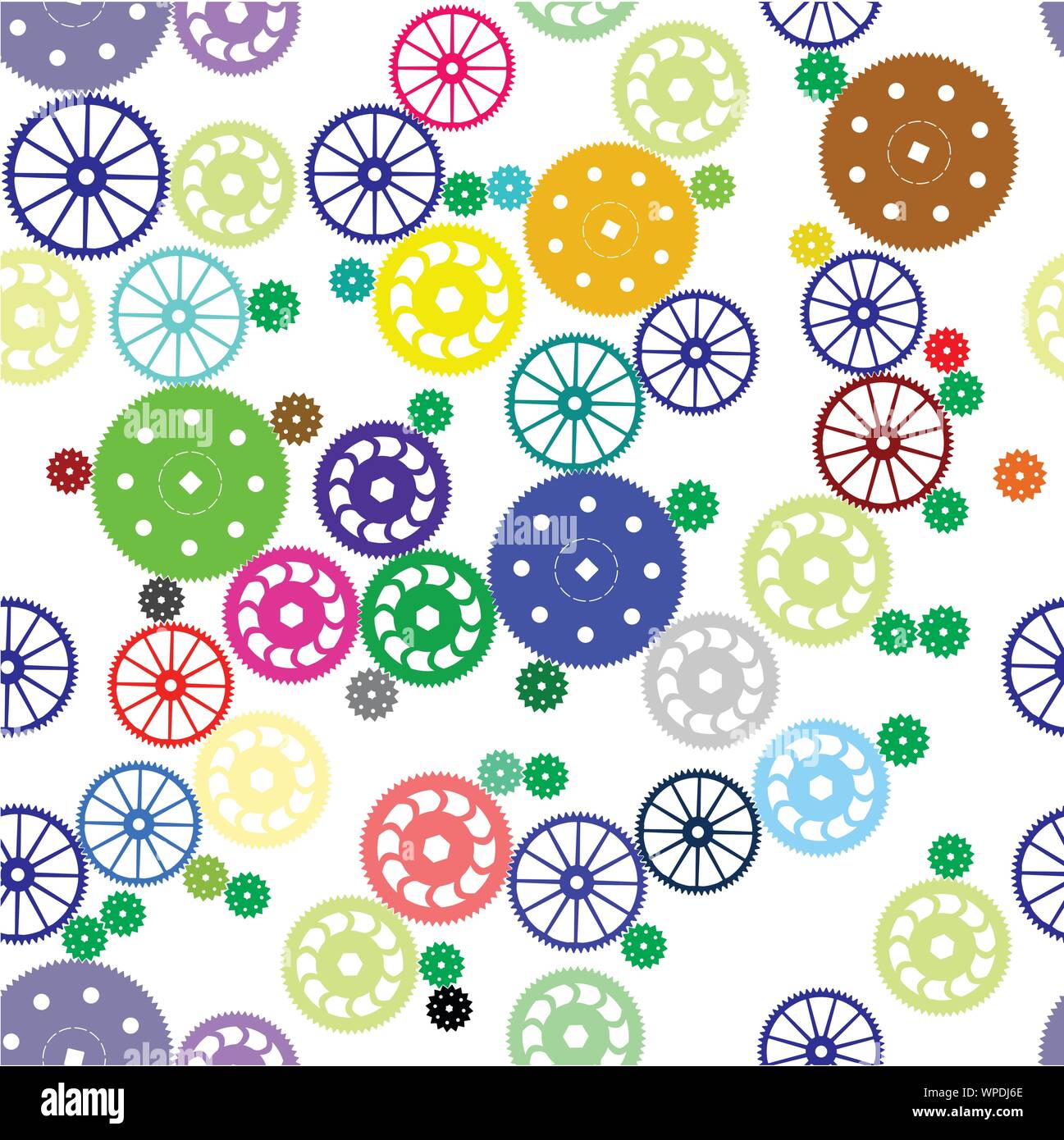 Seamless texture of color gears Stock Vector Image & Art - Alamy