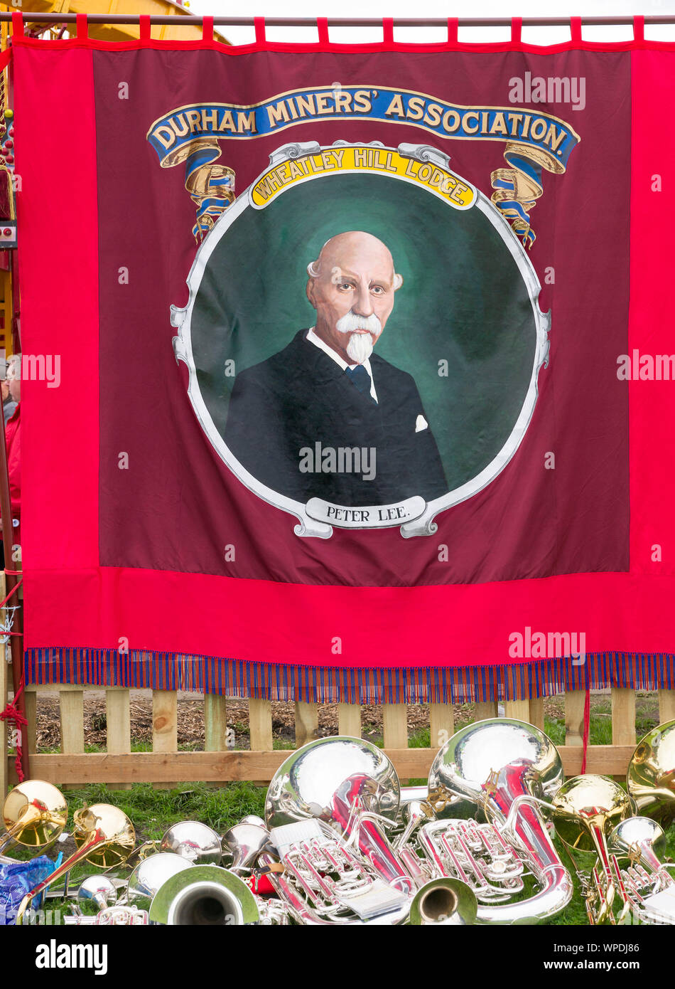 Wheatley Hill Lodge Banner, Peter Lee, at Durham Miners Gala, 2012 ...
