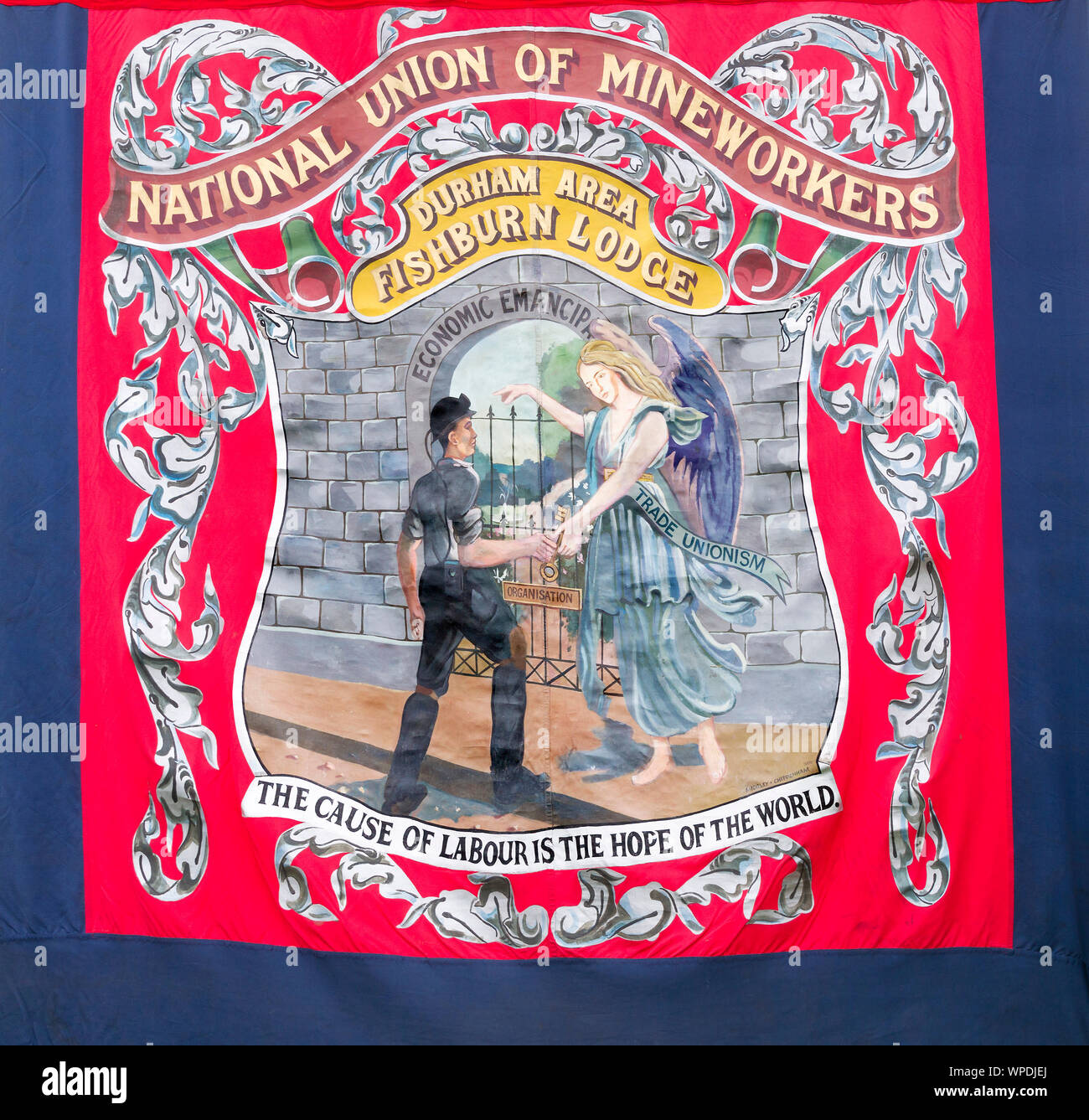 Fishburn Lodge Banner at Durham Miners' Gala Stock Photo - Alamy