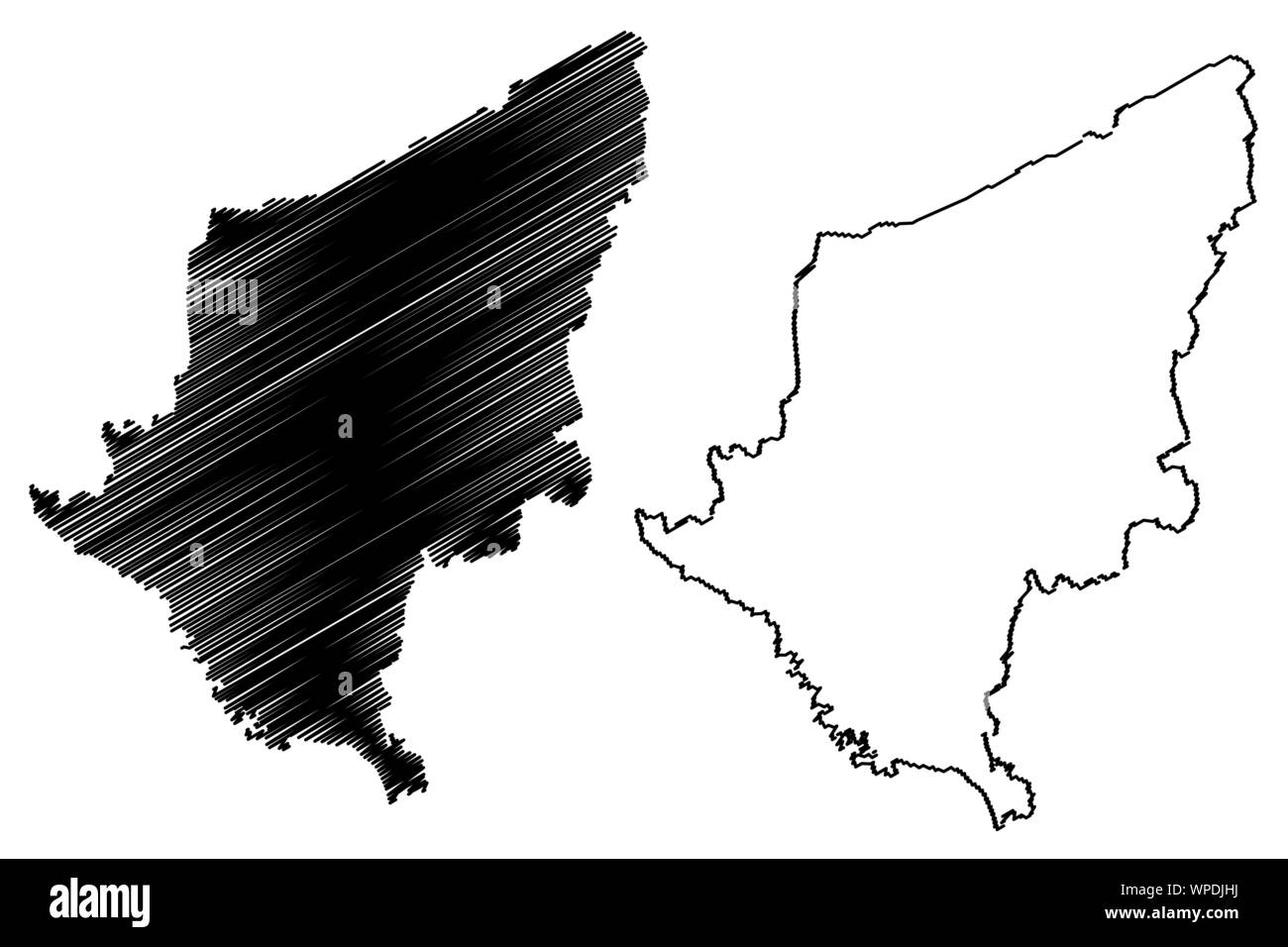 Somogy County (Hungary, Hungarian counties) map vector illustration ...