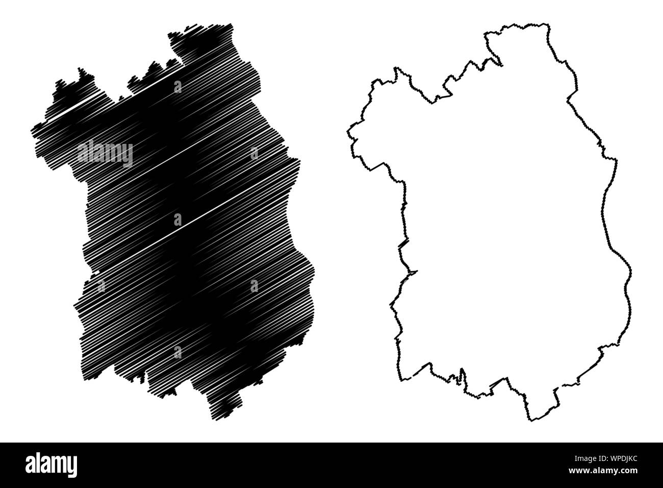 Fejer County (Hungary, Hungarian counties) map vector illustration ...