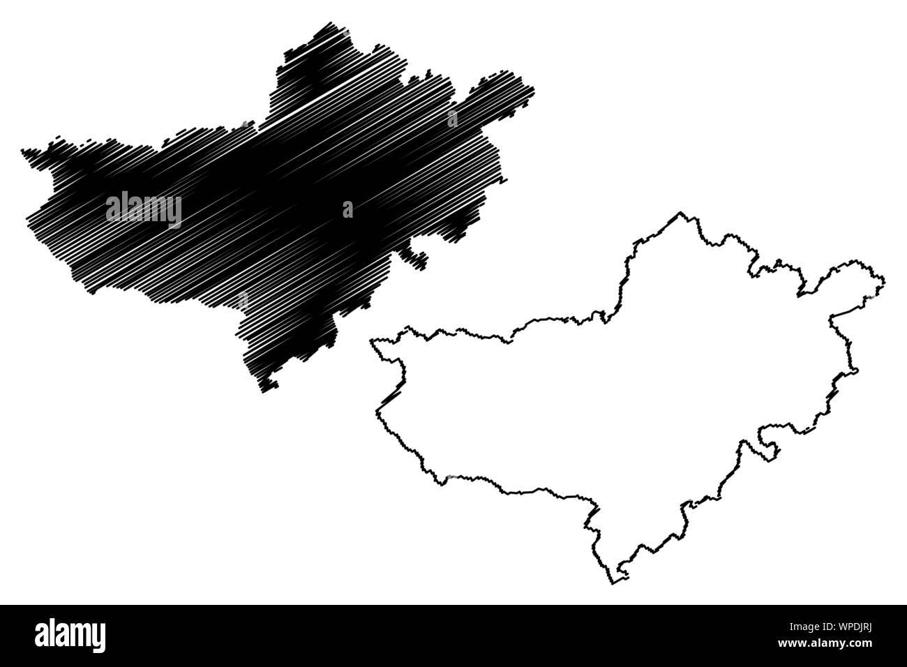 Nograd County (Hungary, Hungarian counties) map vector illustration ...