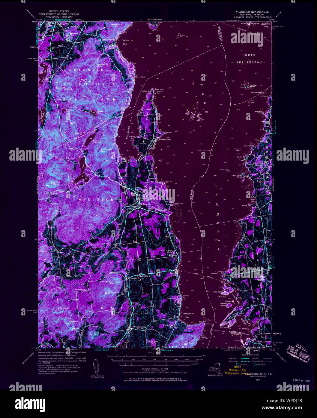 Map of willsboro new york hi-res stock photography and images - Alamy