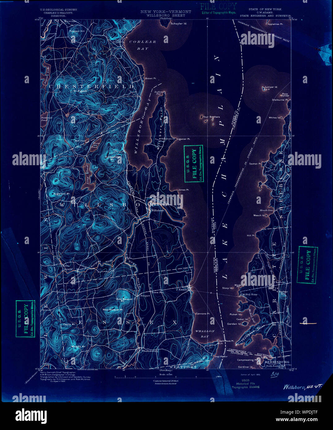 Map of willsboro new york hi-res stock photography and images - Alamy