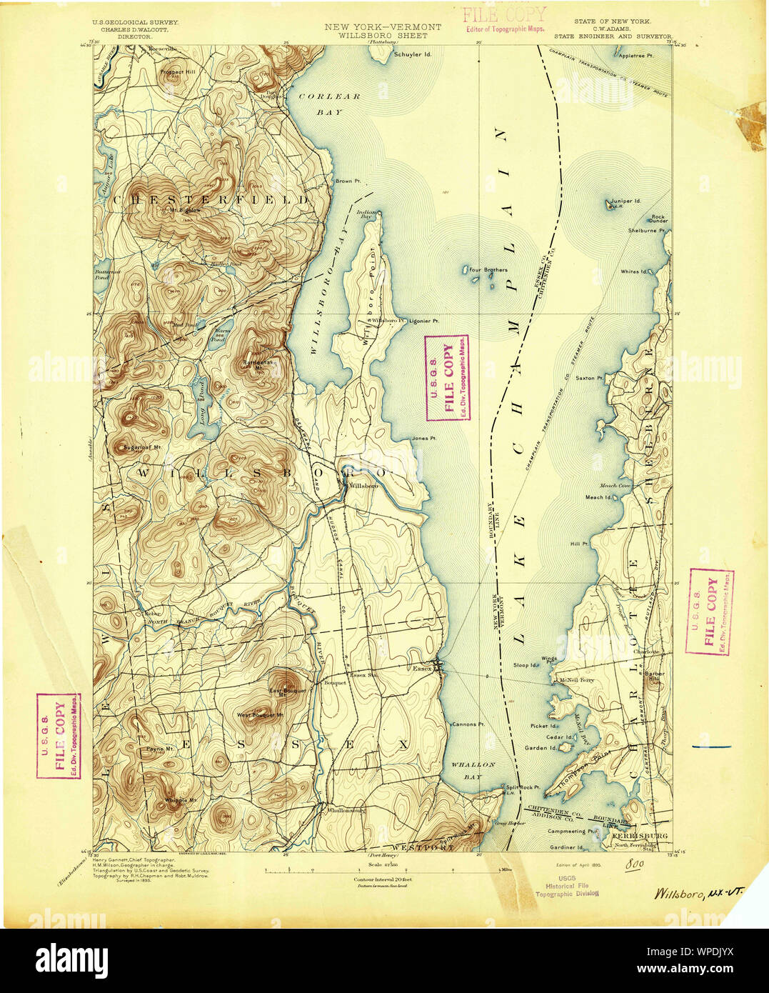 Map of willsboro new york hi-res stock photography and images - Alamy