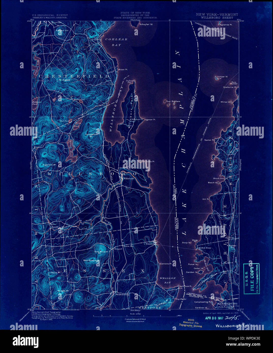 Map of willsboro new york hi-res stock photography and images - Alamy