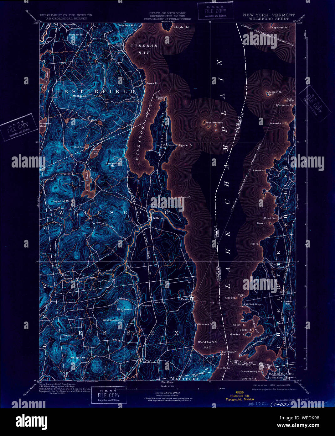 Map of willsboro new york hi-res stock photography and images - Alamy