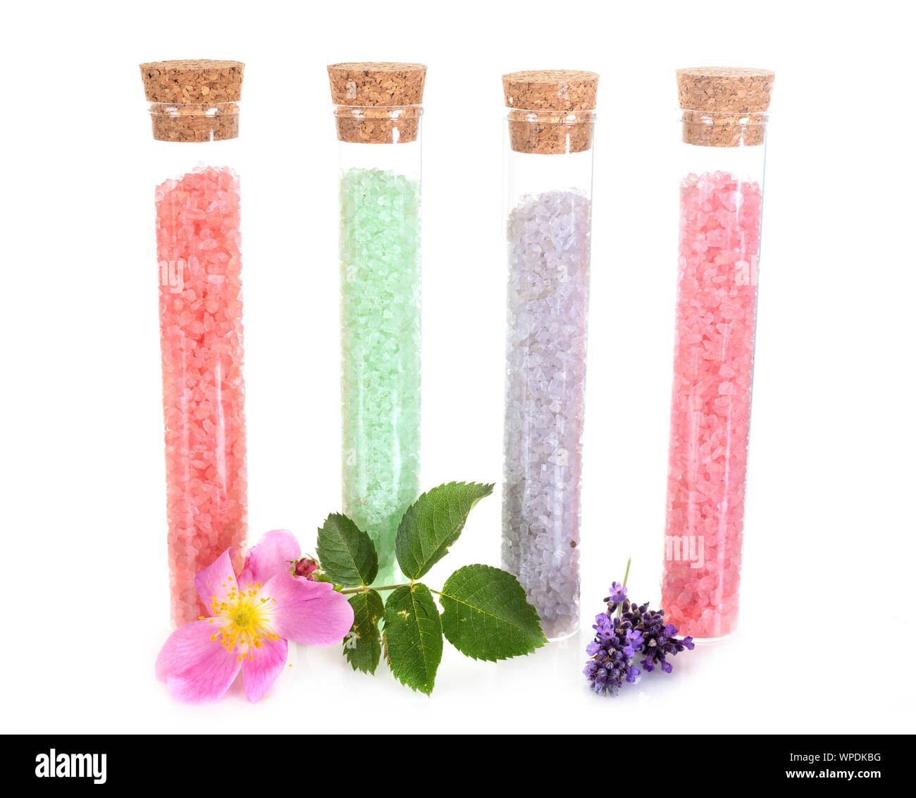 bath salts in front of white background Stock Photo - Alamy
