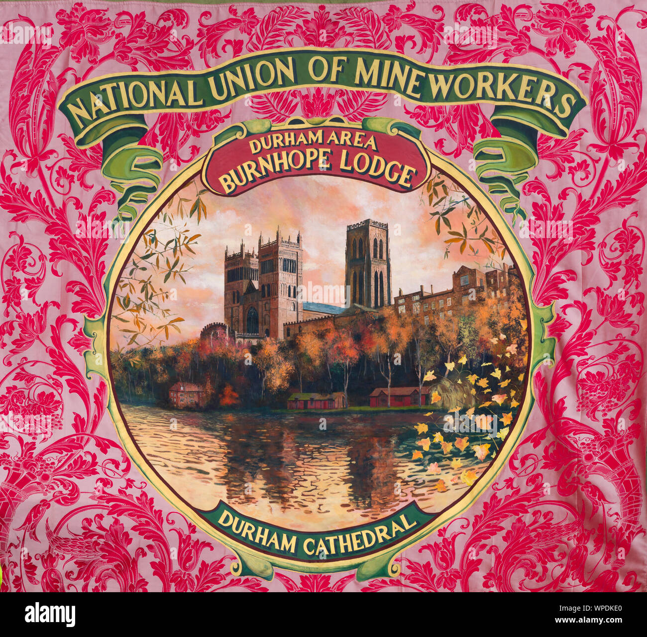 Burnhope Lodge Banner, Durham Miners' Gala Stock Photo - Alamy
