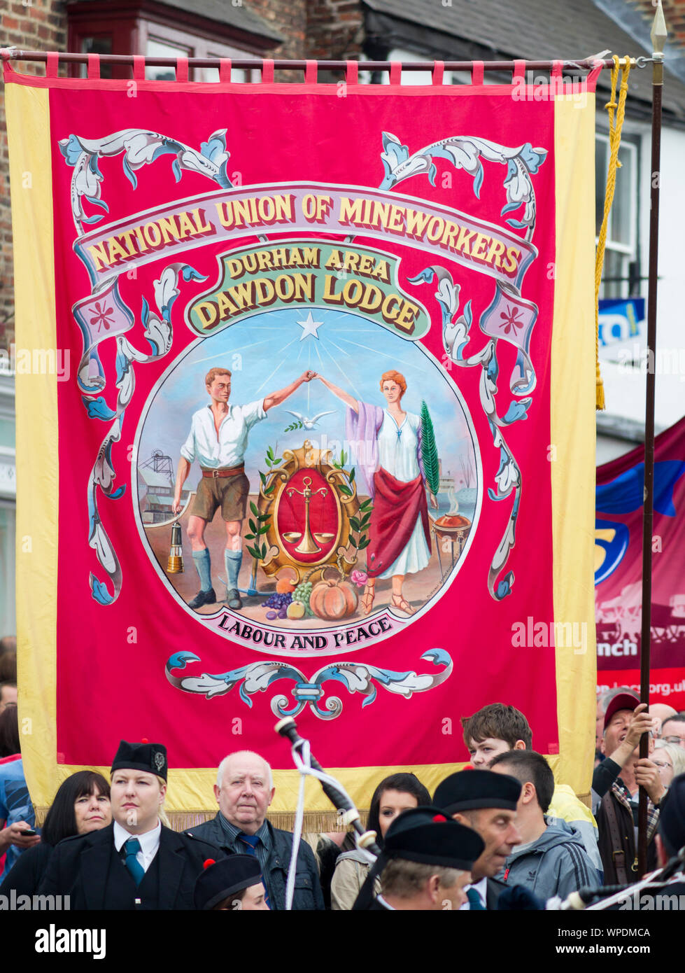 Dawdon Lodge banner, Durham Miners' Gala Stock Photo - Alamy