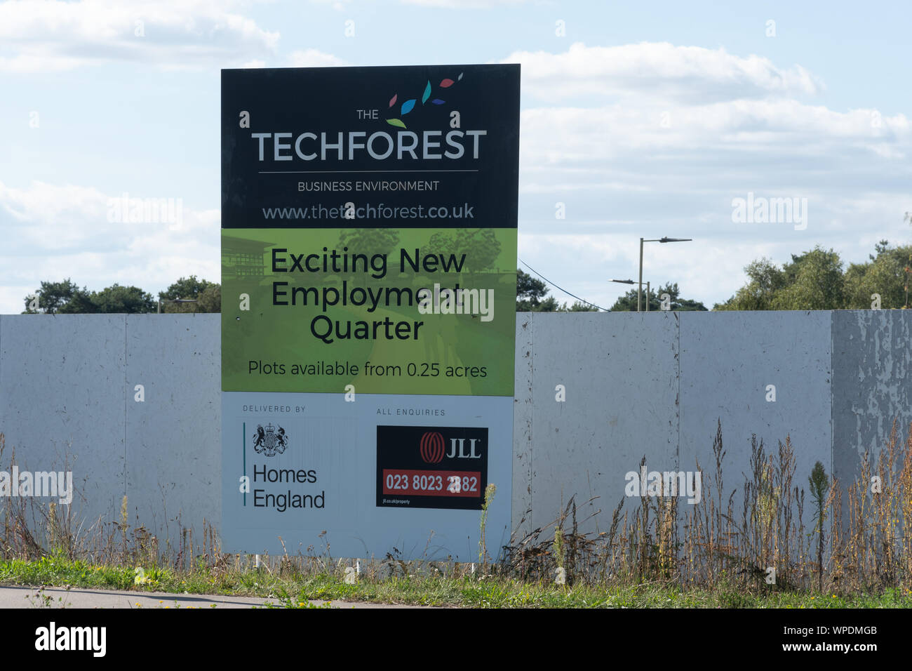New development in Bordon, Hampshire, UK - site of Techforest, a new employment quarter Stock ...